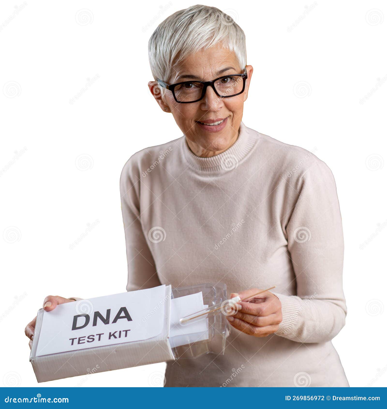 DNA Kit Test at Home. Isolated, Transparent Background Stock Photo ...
