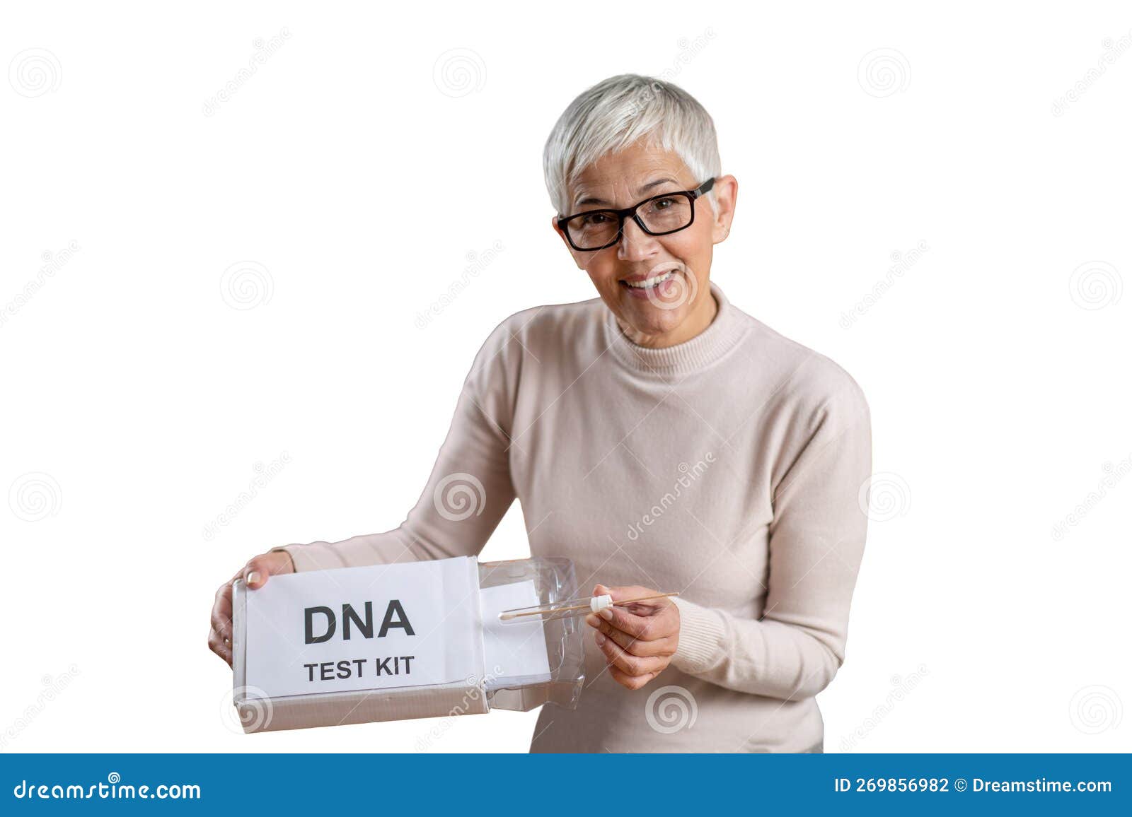 DNA Kit Test at Home. Isolated, Transparent Background Stock Photo ...