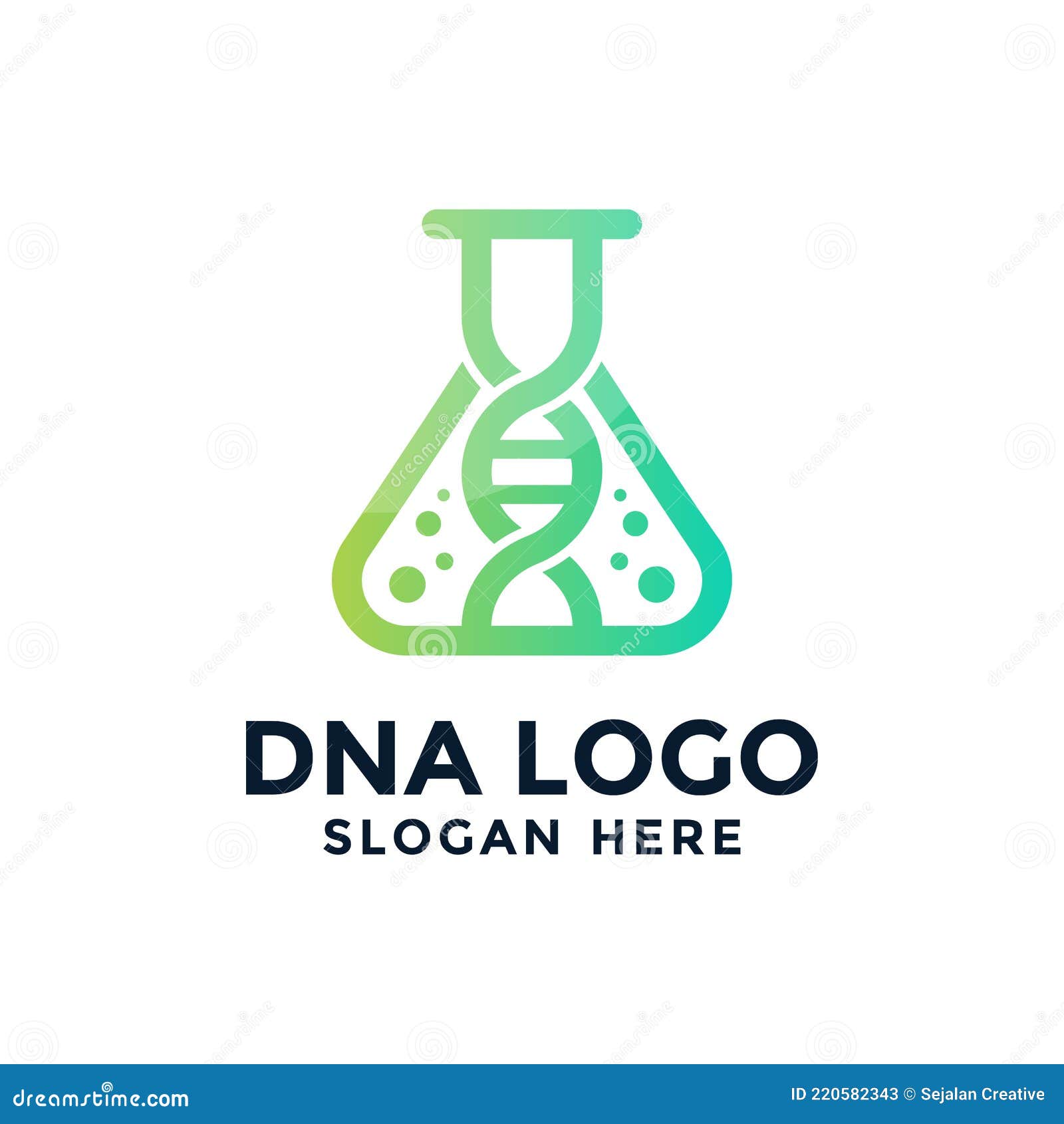 DNA Lab Logo Template Design Stock Vector - Illustration of genetic ...