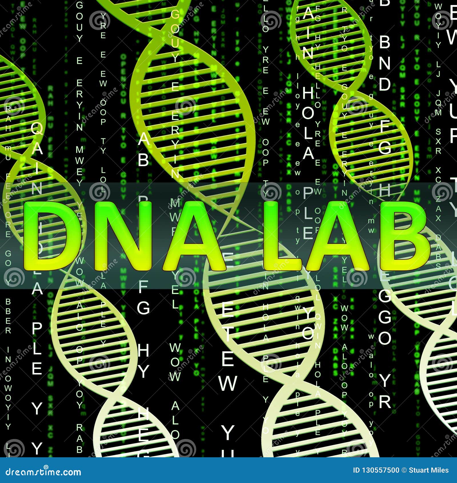 Dna Lab Shows Biotechnology Labratories 3d Illustration Stock ...