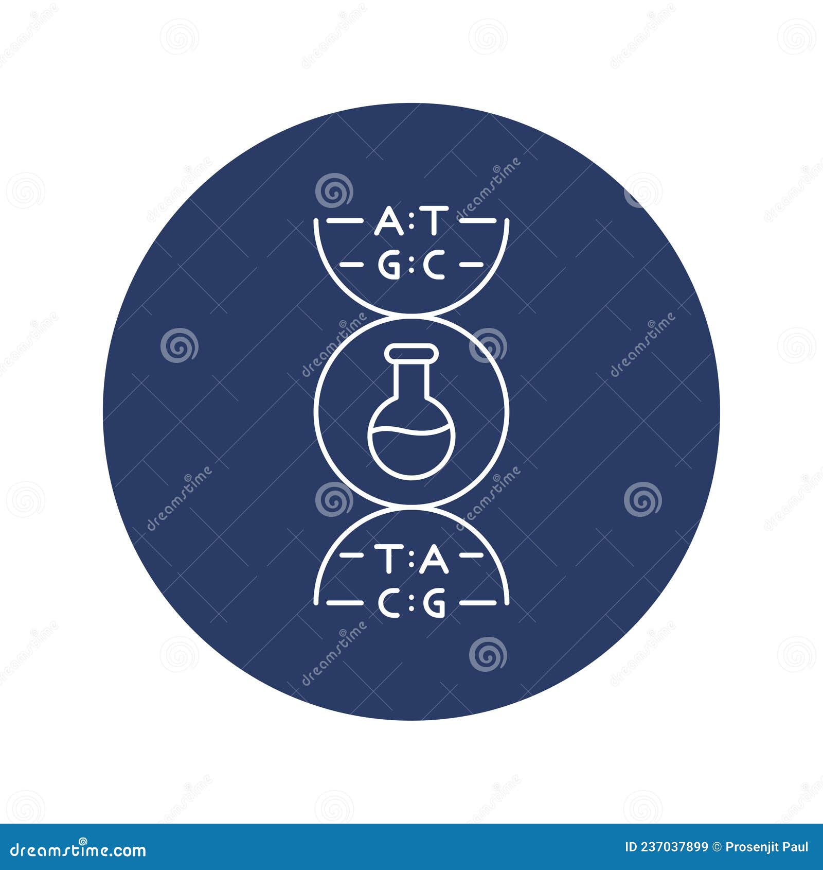 Dna Lab Test Medical Icon Vector Stock Vector - Illustration of atom ...