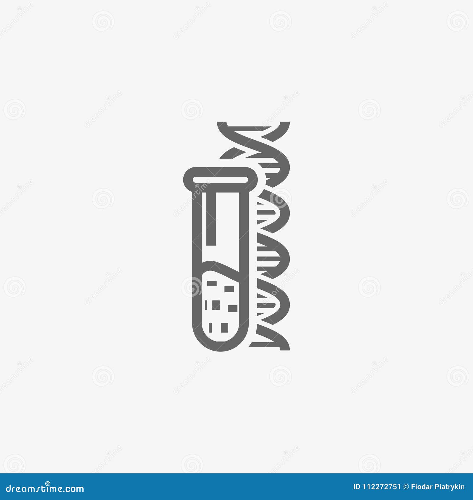 Dna with Laboratory Flask Vector Icon Stock Vector - Illustration of ...