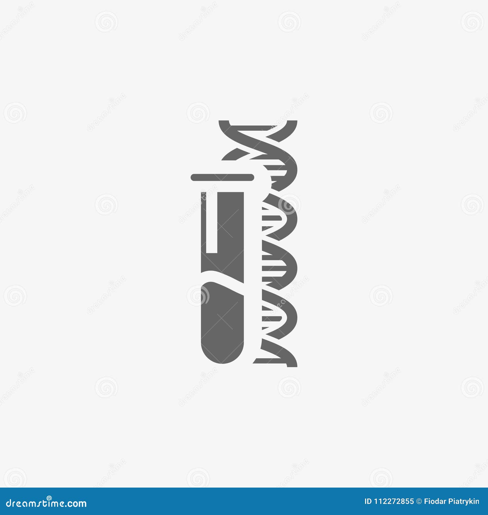 Dna with Laboratory Flask Vector Icon Stock Vector - Illustration of ...
