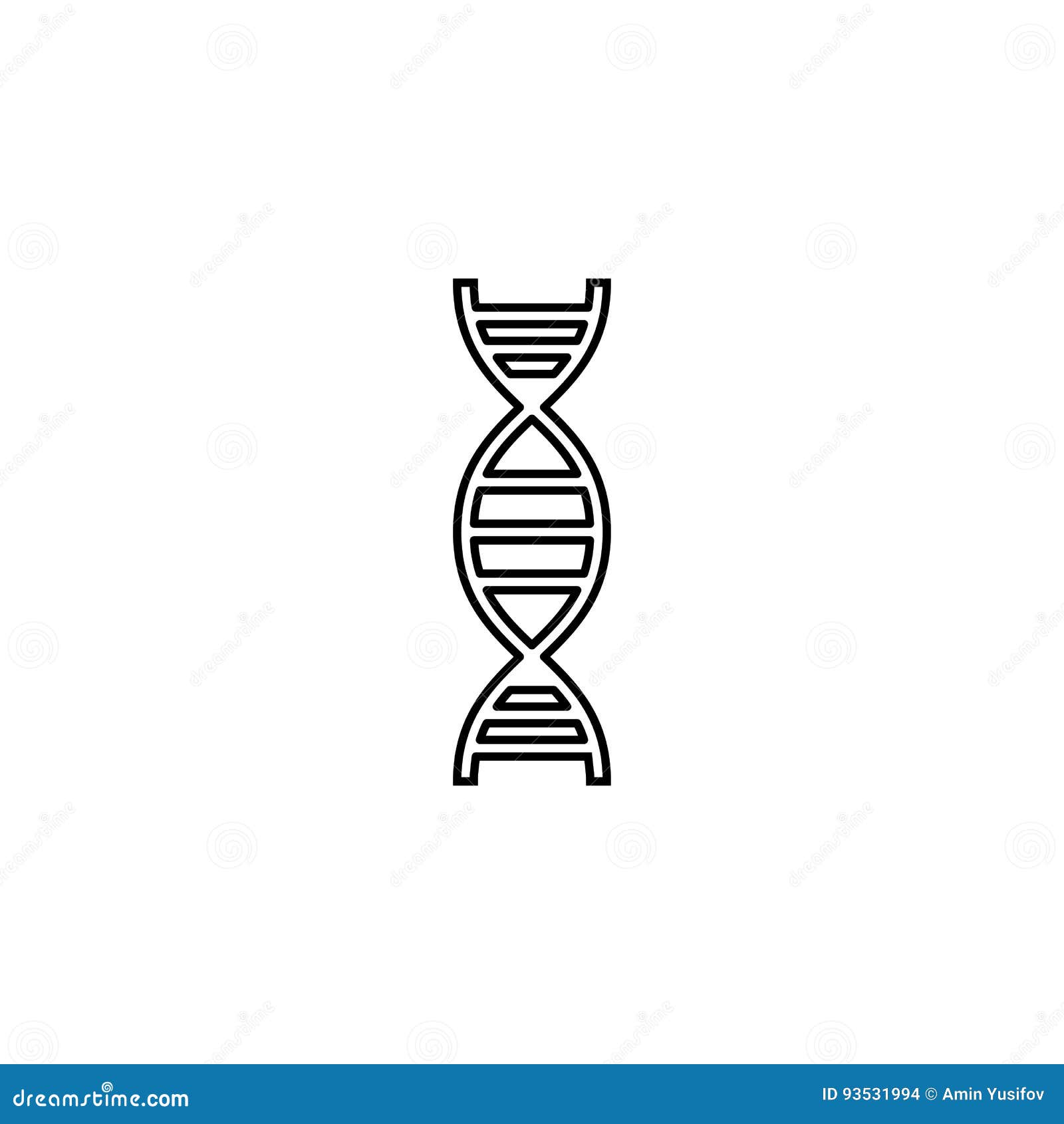 DNA Line Icon, Element of Medical and Genetic Sign Stock Vector ...