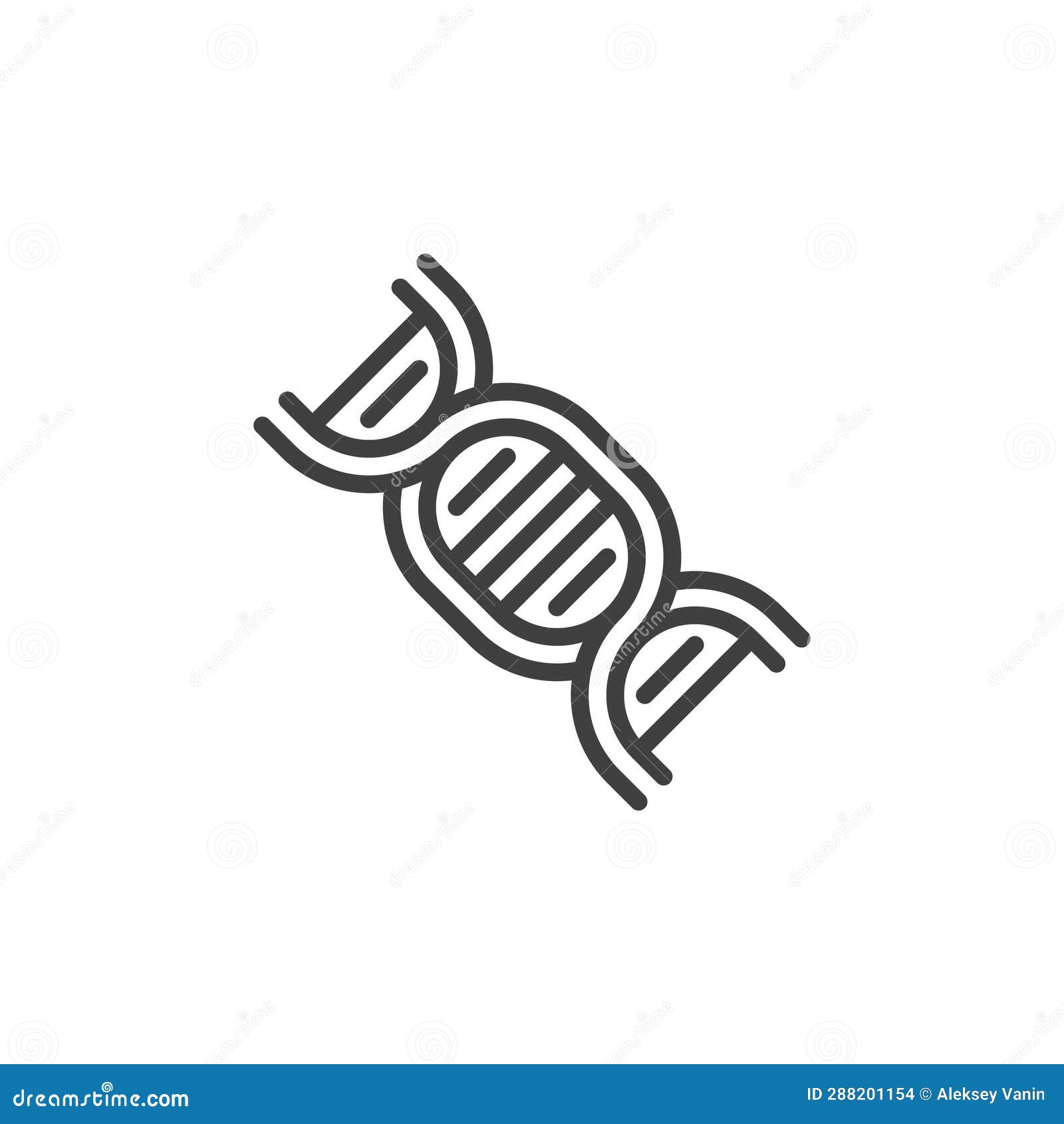 DNA line icon stock vector. Illustration of helix, biotechnology ...