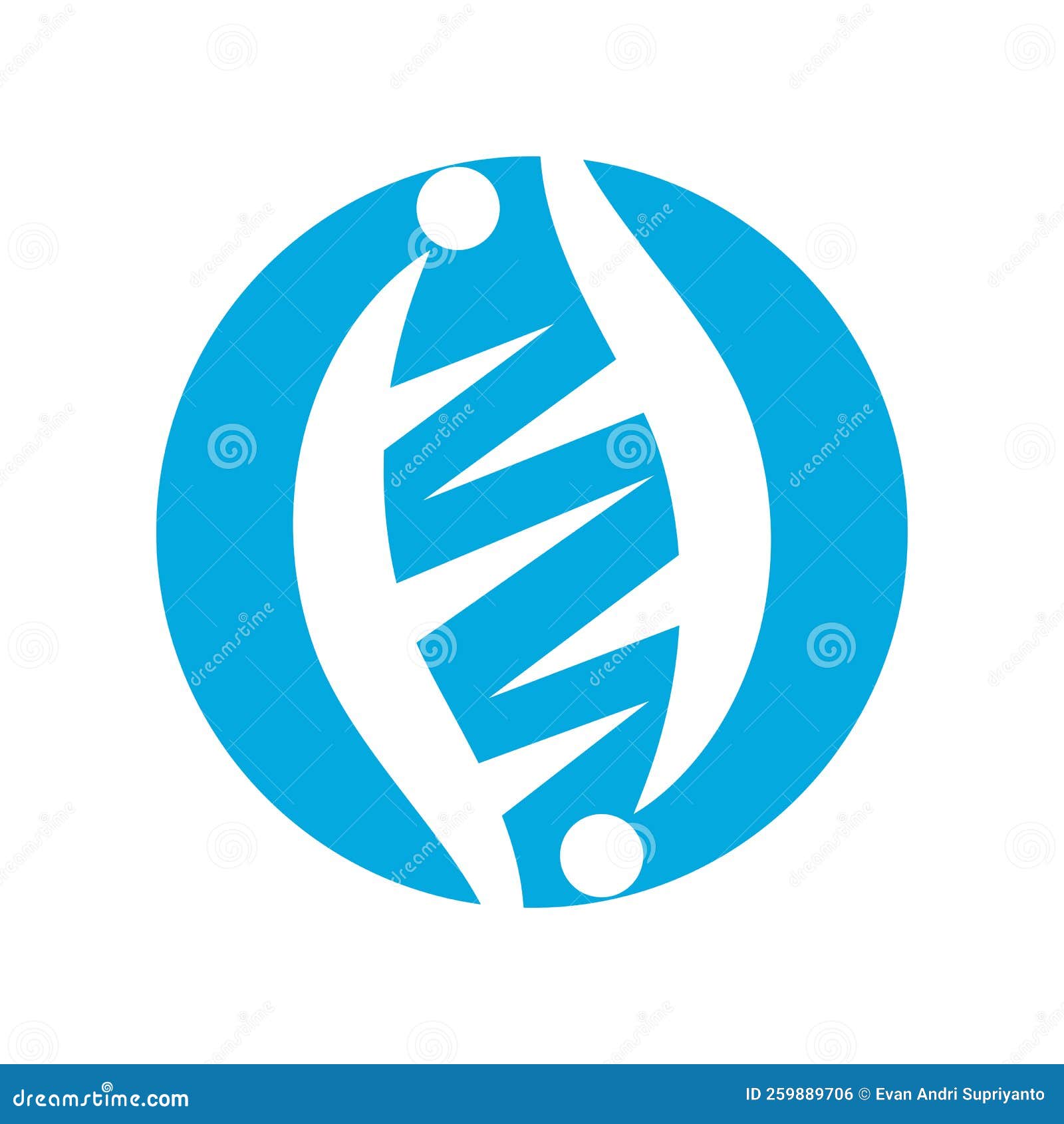 DNA Logo Illustration Vector Template Stock Vector - Illustration of ...