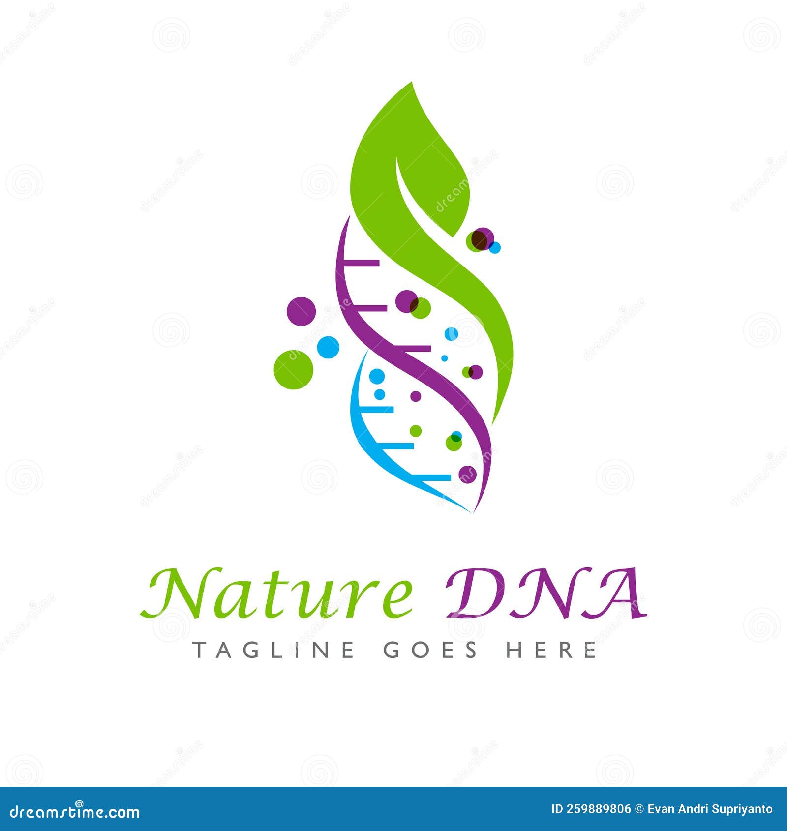 DNA Logo Illustration Vector Template Stock Vector - Illustration of ...