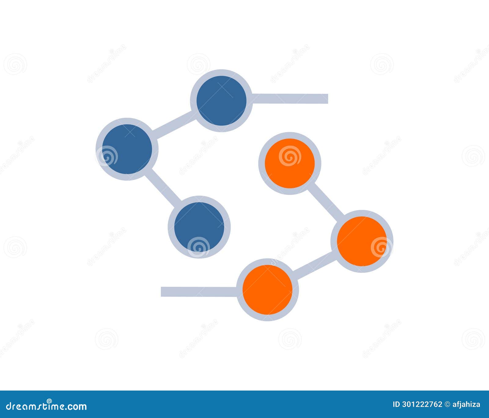 DNA logo symbol line dot stock vector. Illustration of information ...