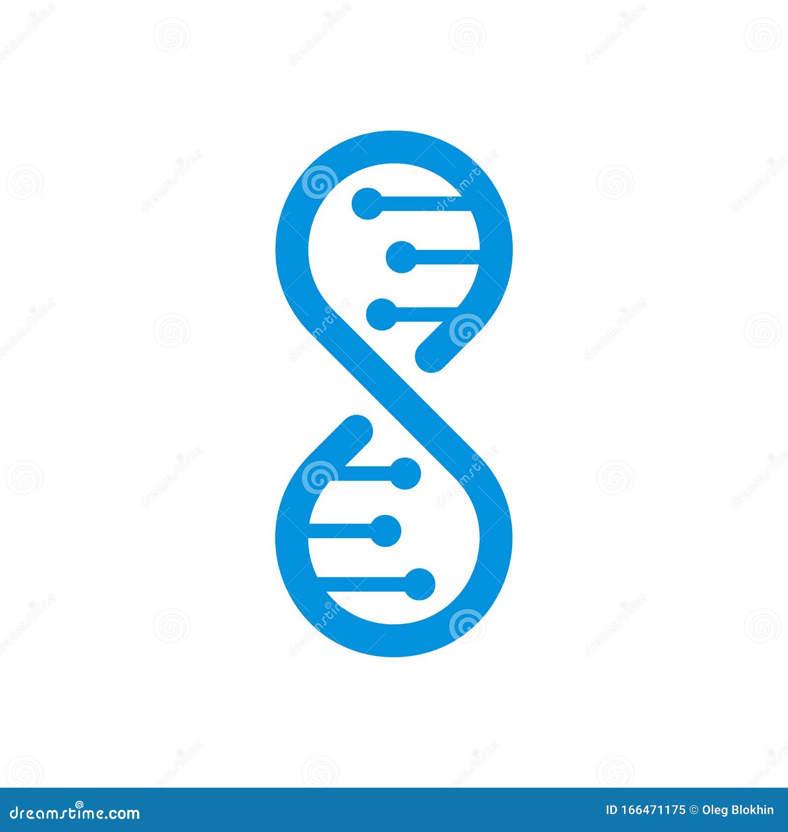DNA Logo Template Isolated Vector Illustration. Infinity Loop Logotype ...