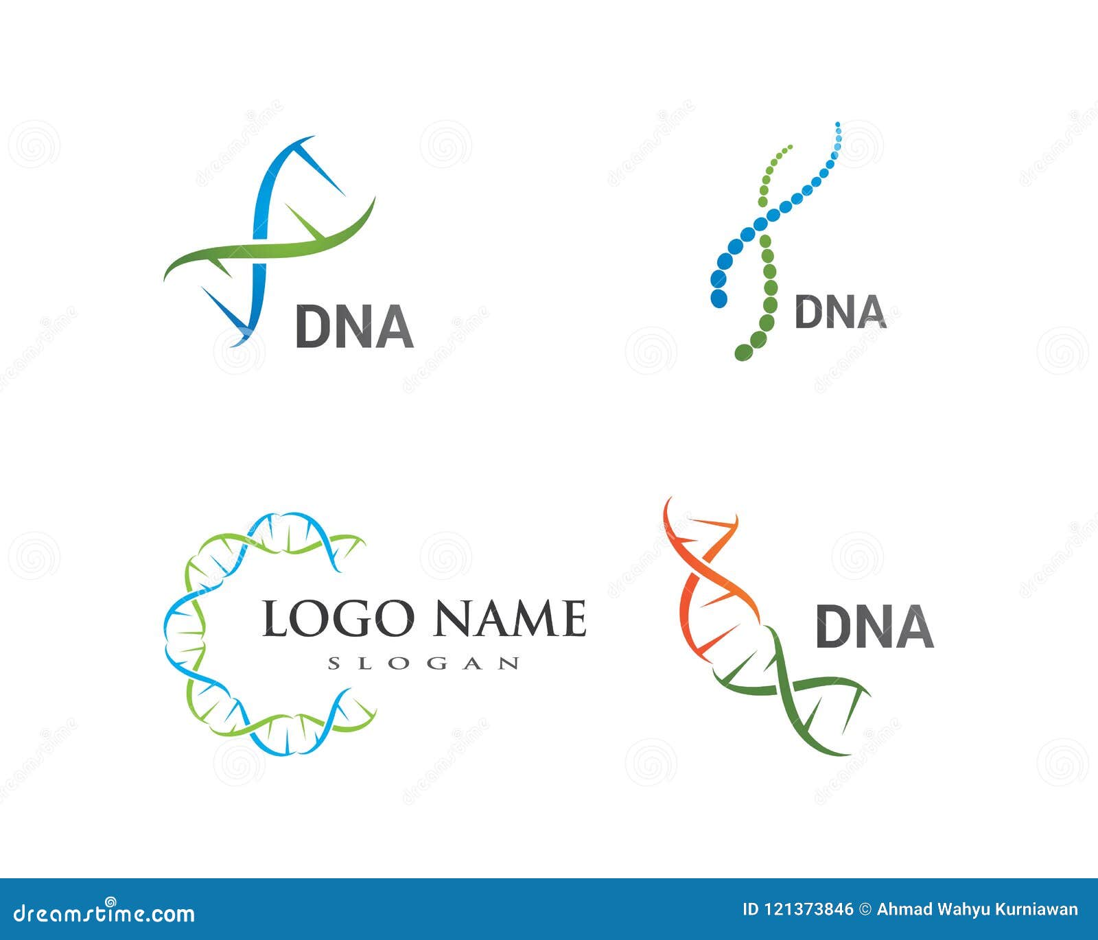 DNA logo vector stock vector. Illustration of gene, science - 121373846