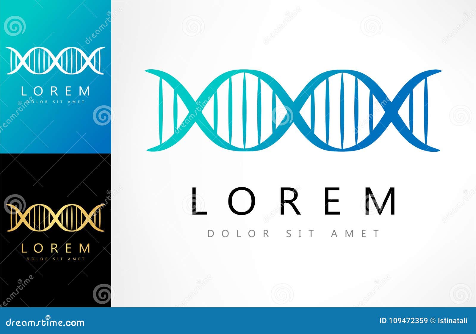 DNA logo vector stock vector. Illustration of golden - 109472359