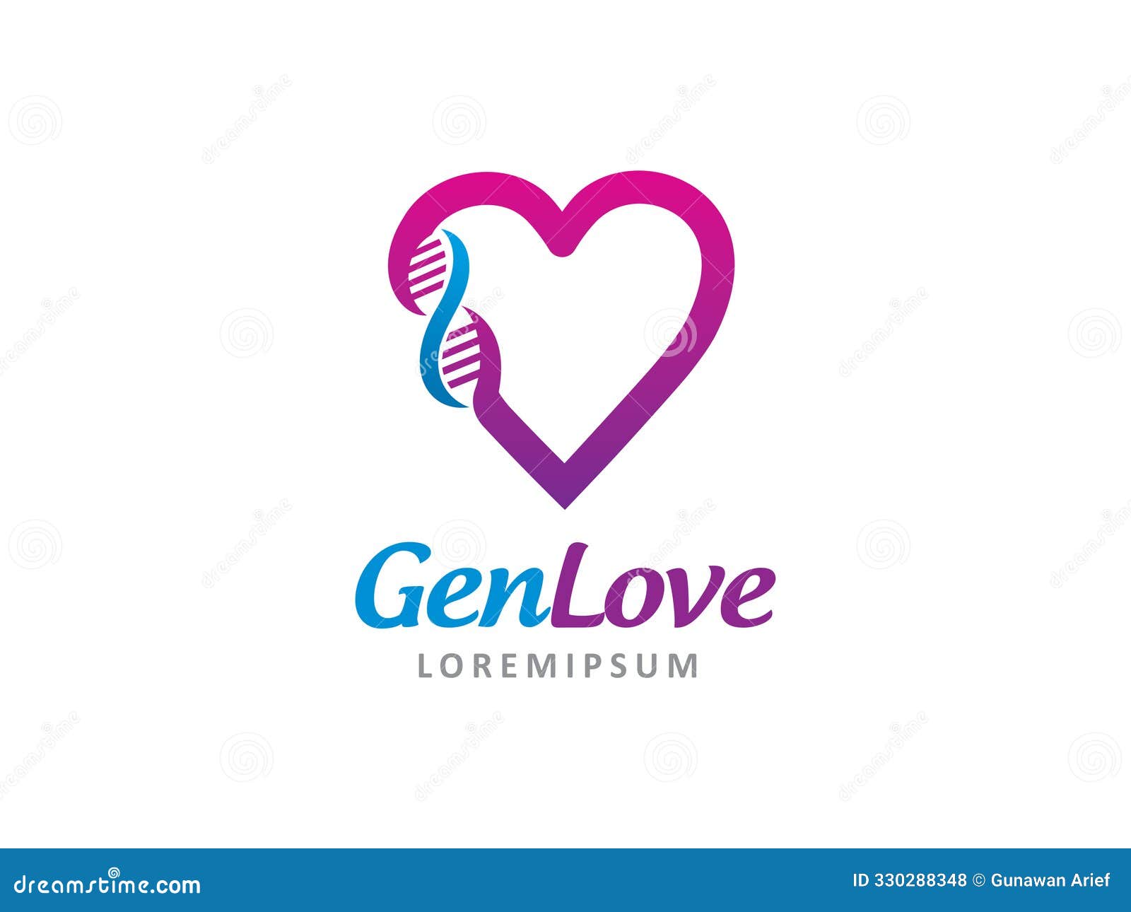 DNA Love Logo Symbol or Icon Template Stock Vector - Illustration of ...