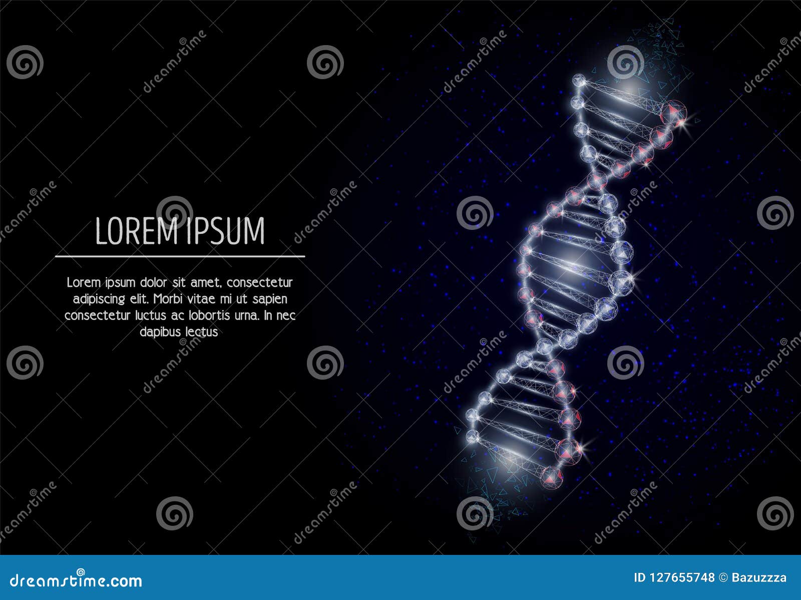 DNA Vector Geometric Polygonal Art Style Design Stock Vector ...