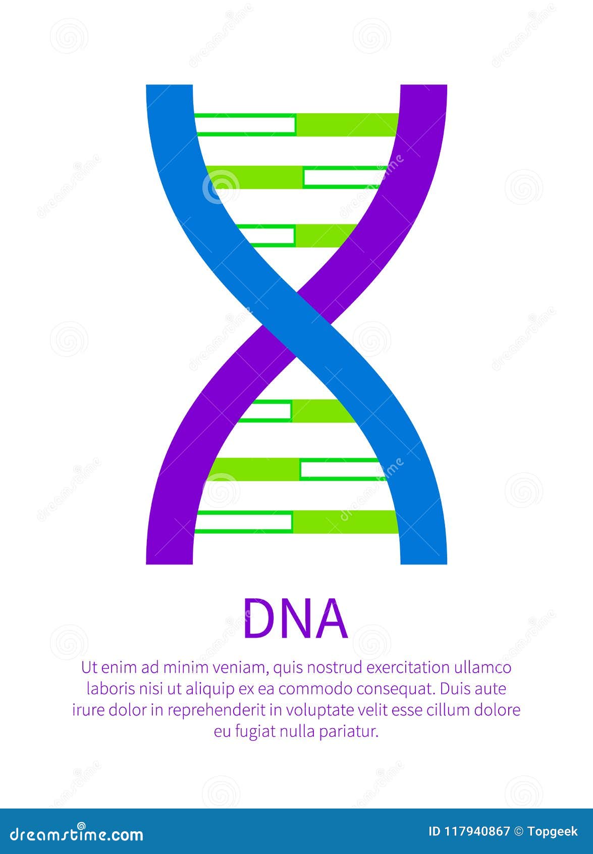 DNA Macromolecule Human Individual Genetic Code Stock Vector ...