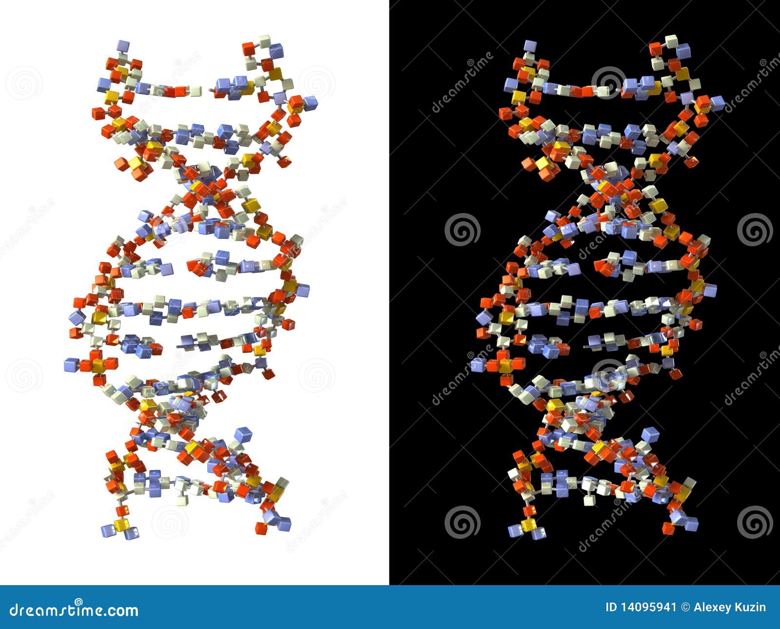 DNA made from cubes stock illustration. Illustration of color - 14095941