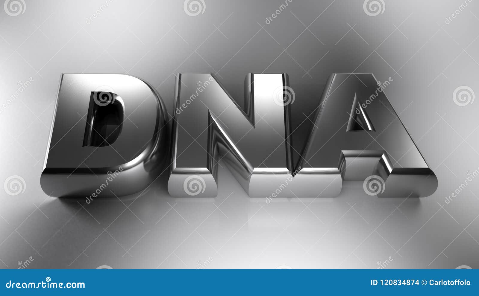 DNA Metal Write - 3D Rendering Stock Illustration - Illustration of ...