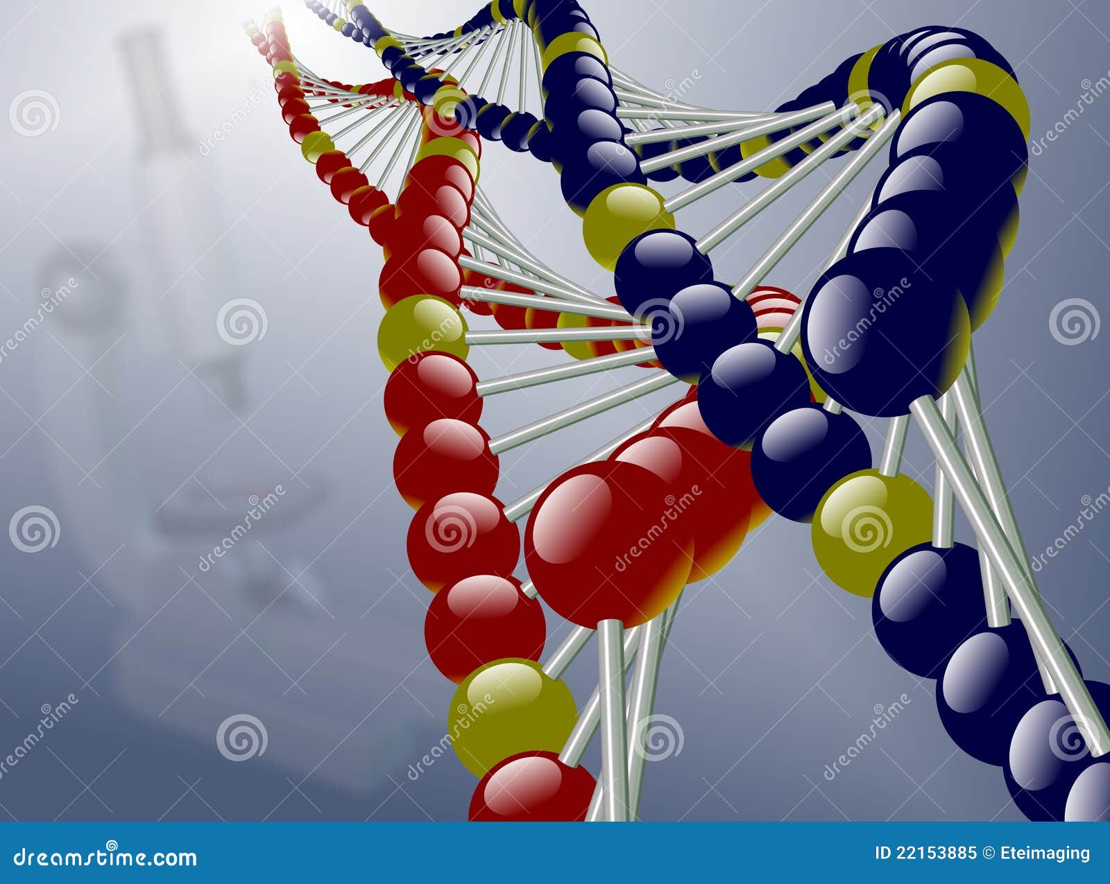DNA and microscope stock illustration. Illustration of molecular - 22153885