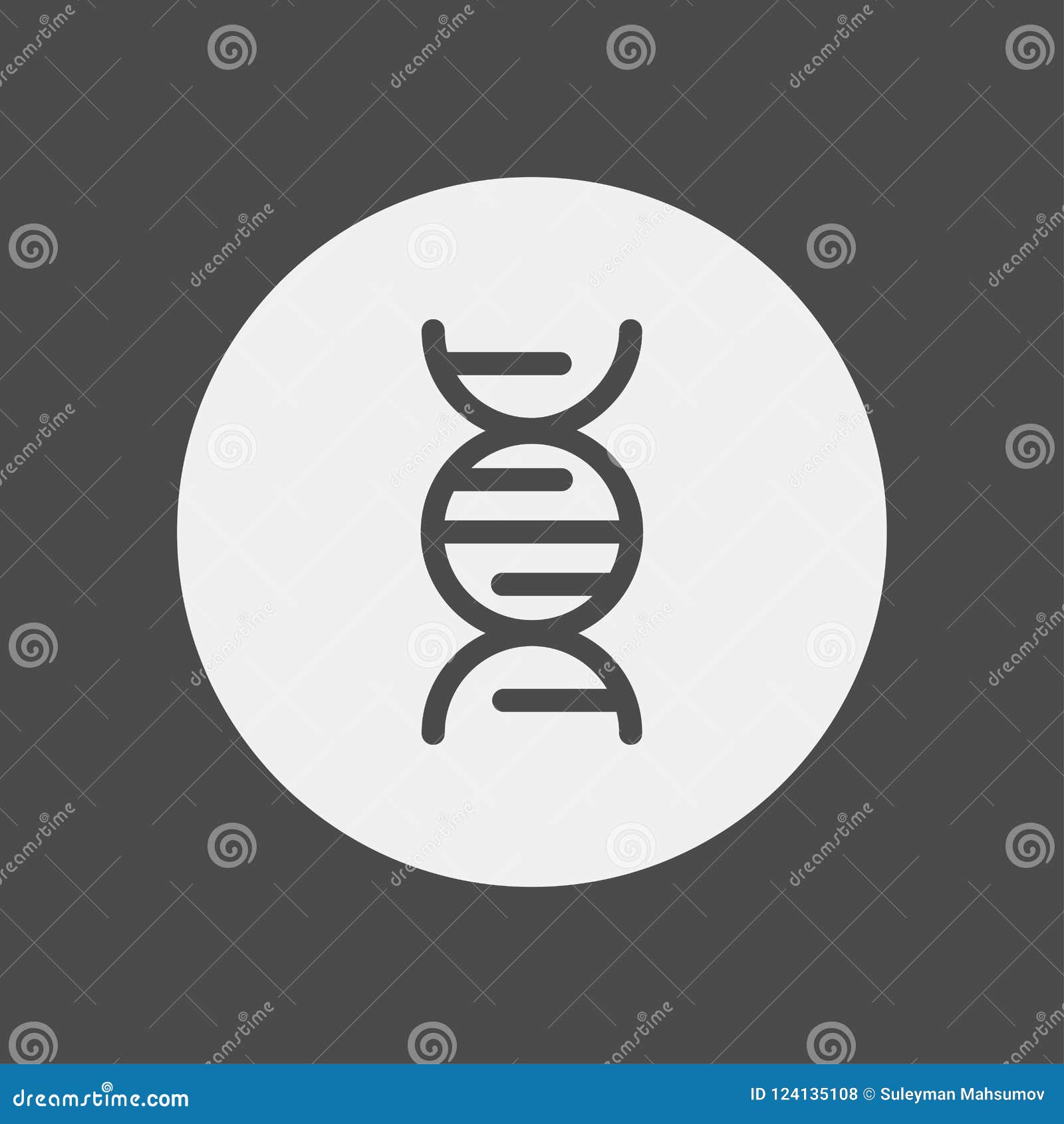 Dna Vector Icon Sign Symbol Stock Vector - Illustration of element ...