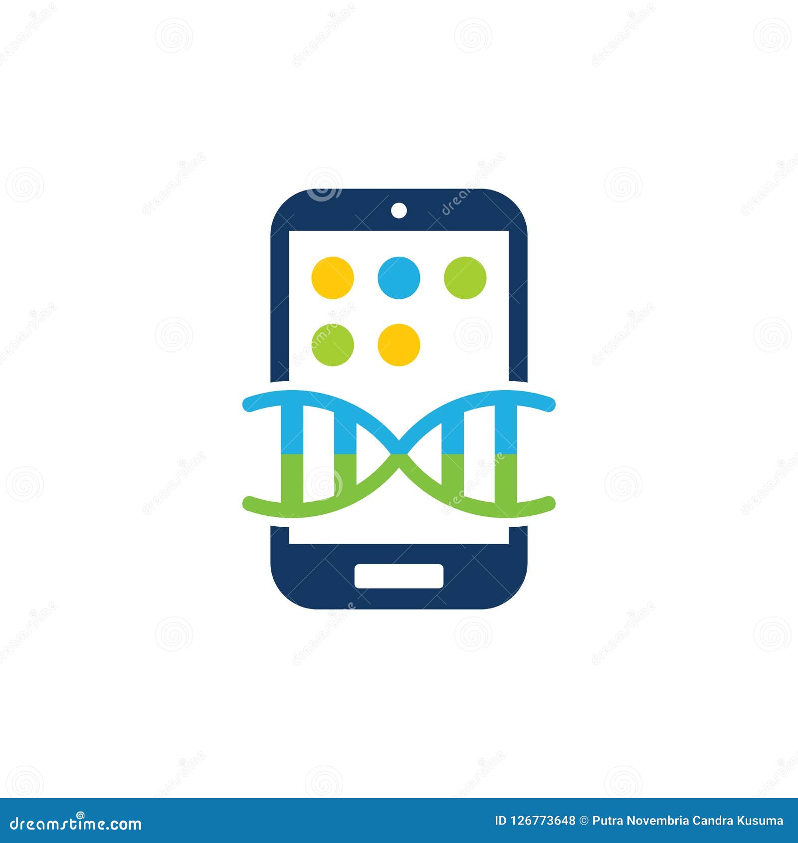 Dna Mobile Logo Icon Design Stock Vector - Illustration of branding ...