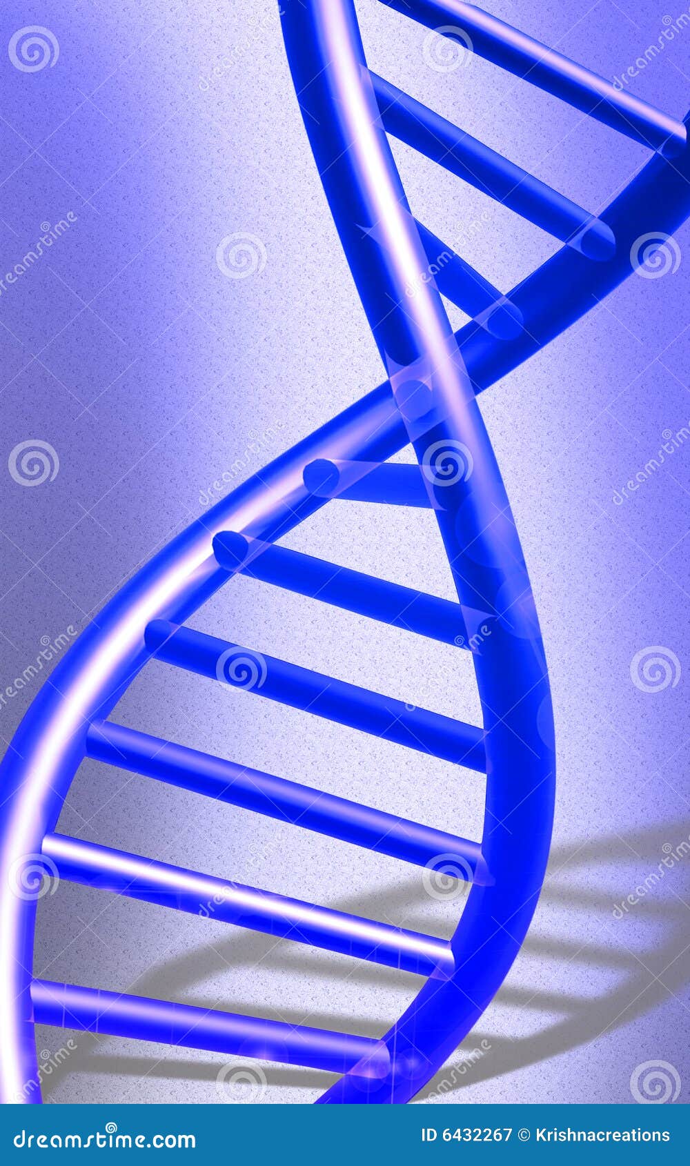 DNA model in blue colour stock illustration. Illustration of colour ...