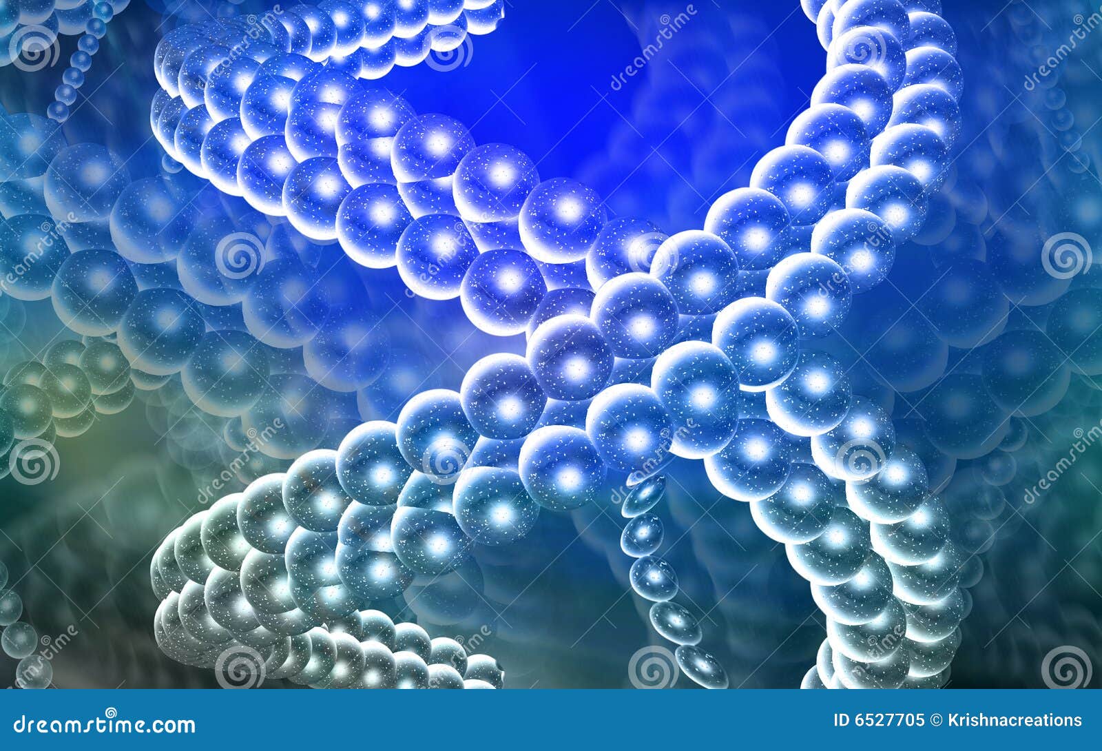 DNA model in blue colour stock illustration. Illustration of ...