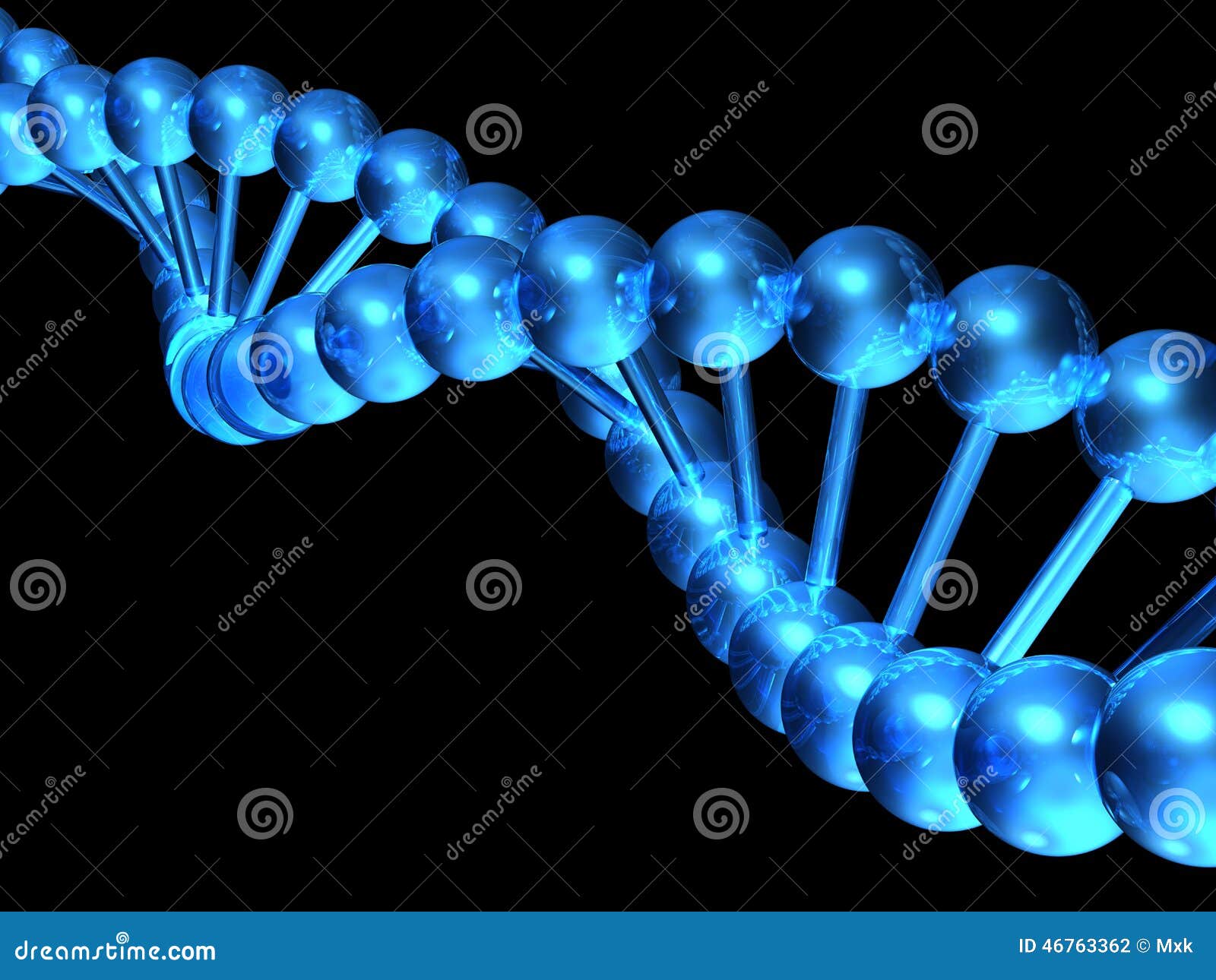 DNA model stock illustration. Illustration of reflection - 46763362