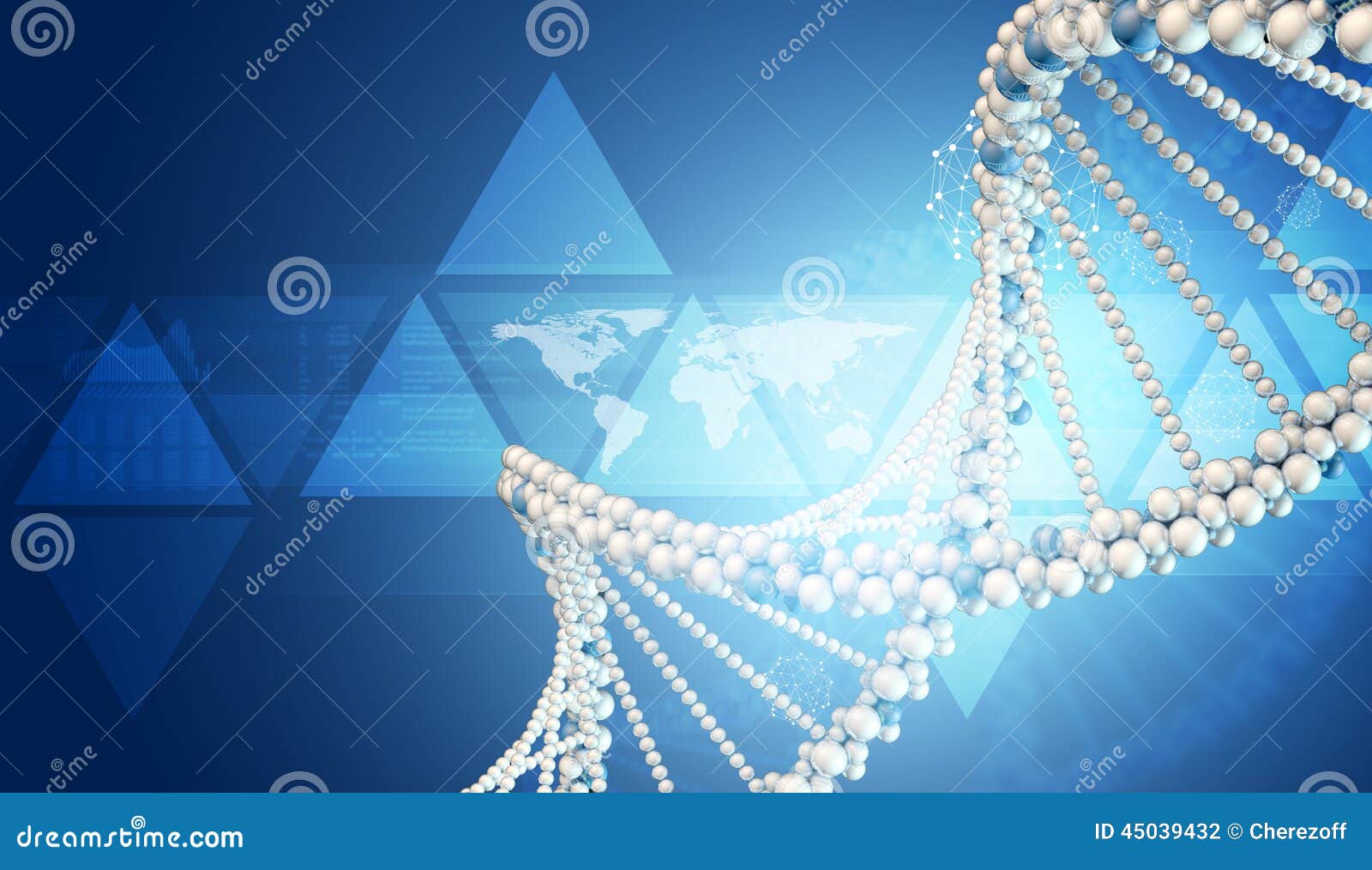 DNA Model With Blured Wire-frame Spheres Royalty-Free Stock Photo ...