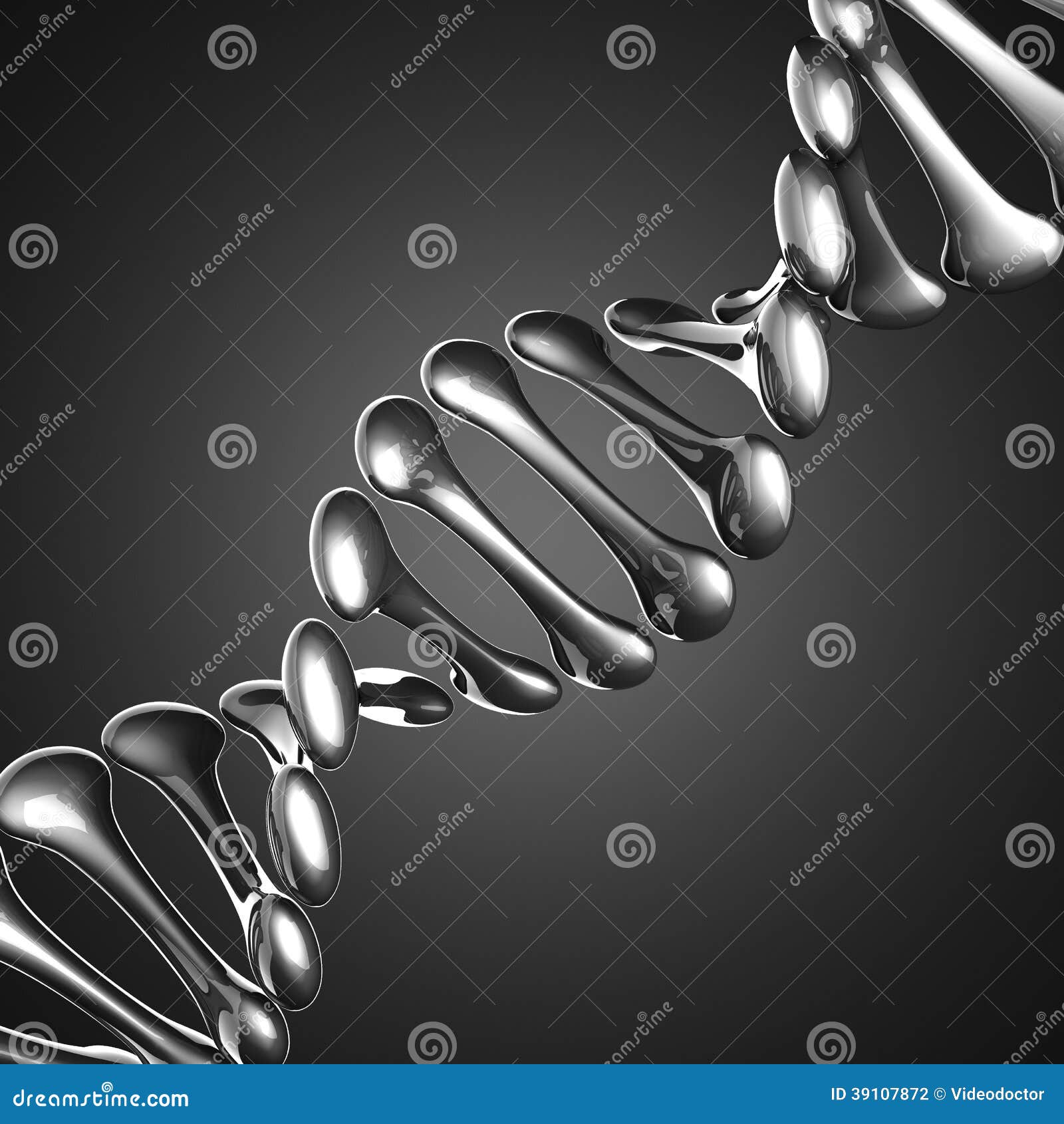 DNA Model On Gray Background Royalty-Free Stock Image | CartoonDealer ...