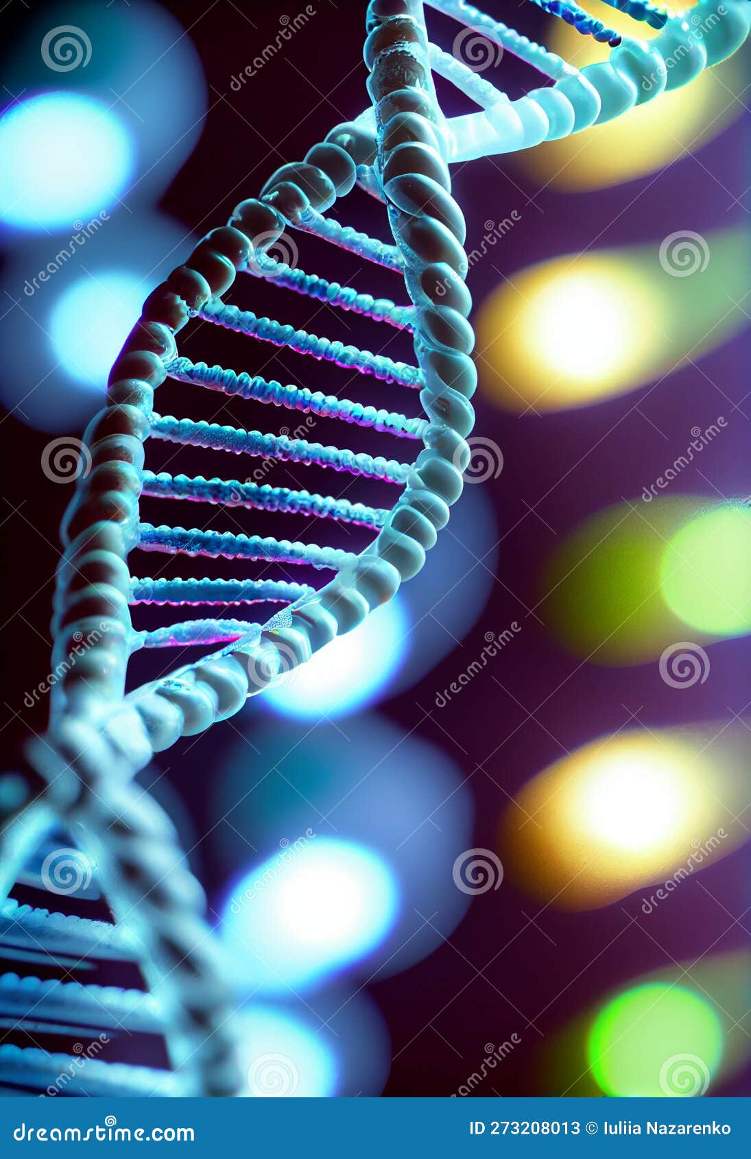 DNA Model: Human Genetic Inheritance. AI Generated Stock Illustration ...