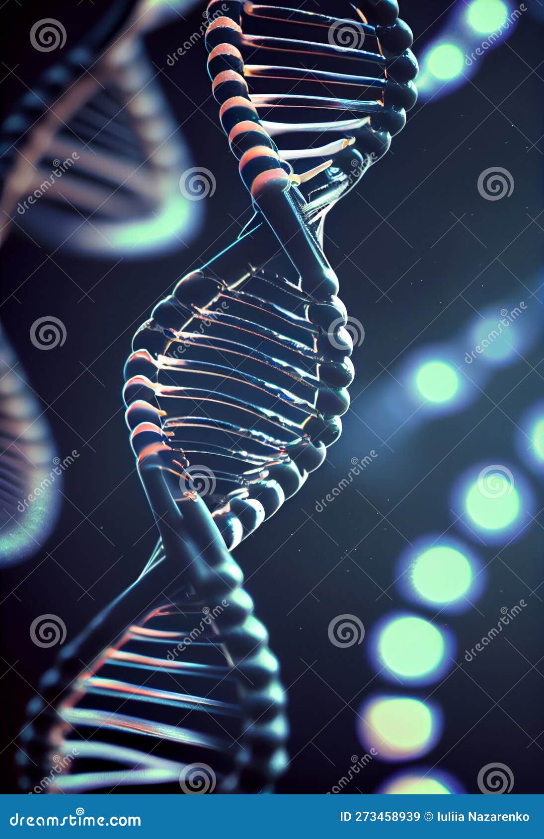 DNA Model: Human Genetic Inheritance. AI Generated Stock Illustration ...