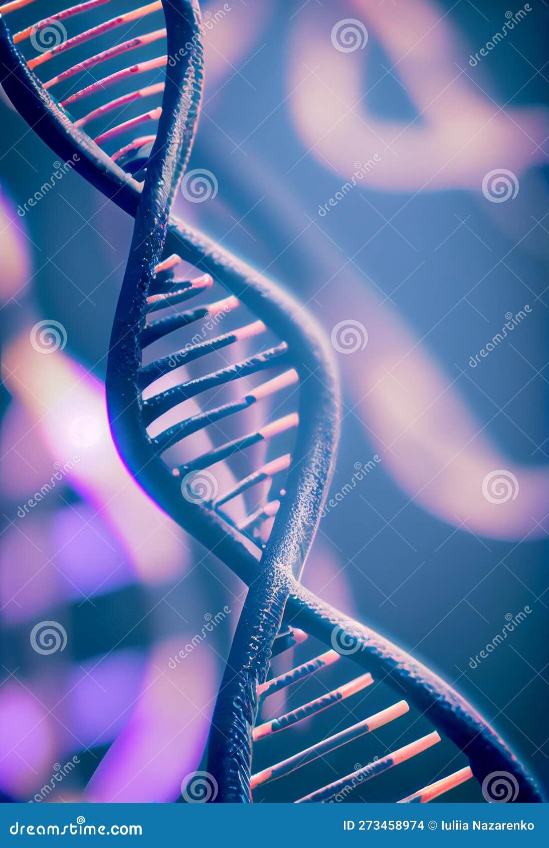 DNA Model: Human Genetic Inheritance. AI Generated Stock Illustration ...