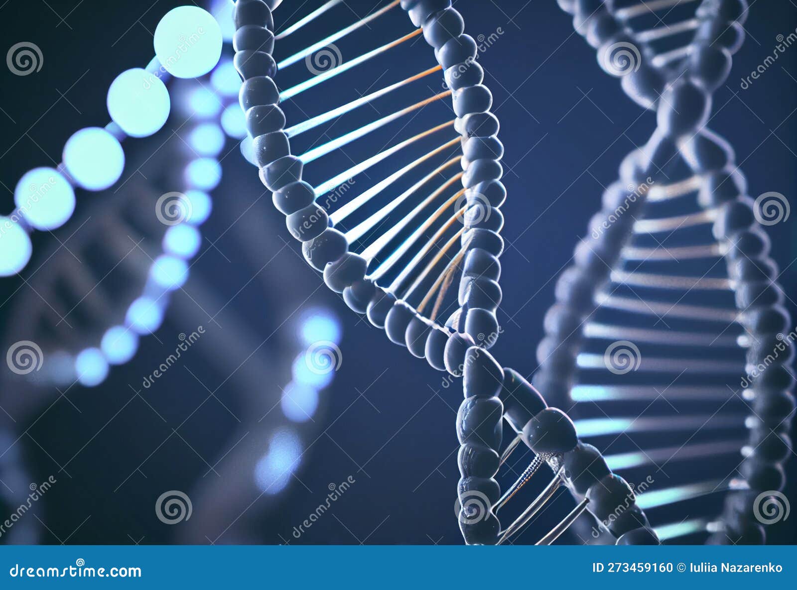 DNA Model: Human Genetic Inheritance. AI Generated Stock Illustration ...