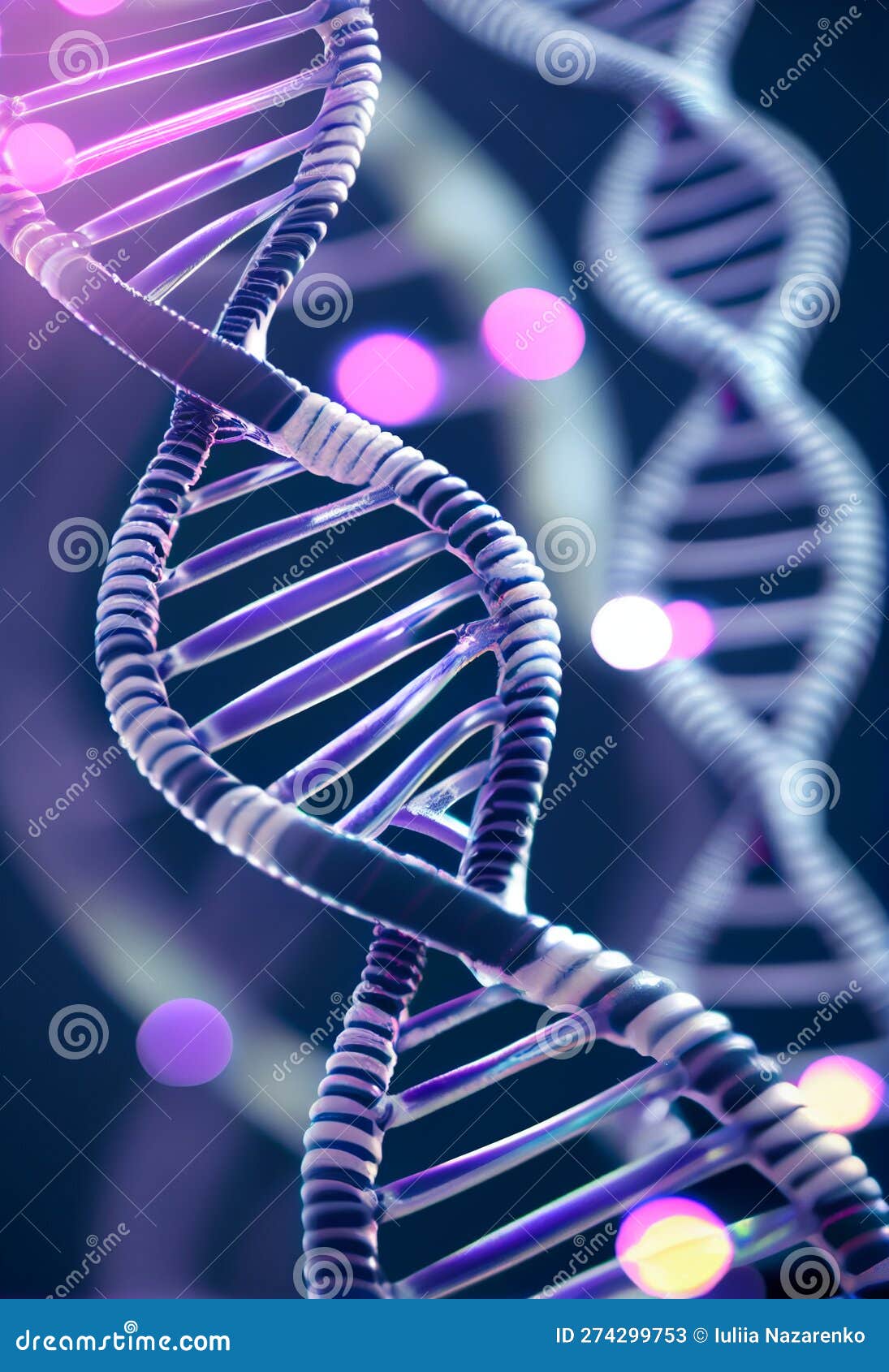 DNA Model: Human Genetic Inheritance. AI Generated Stock Illustration ...