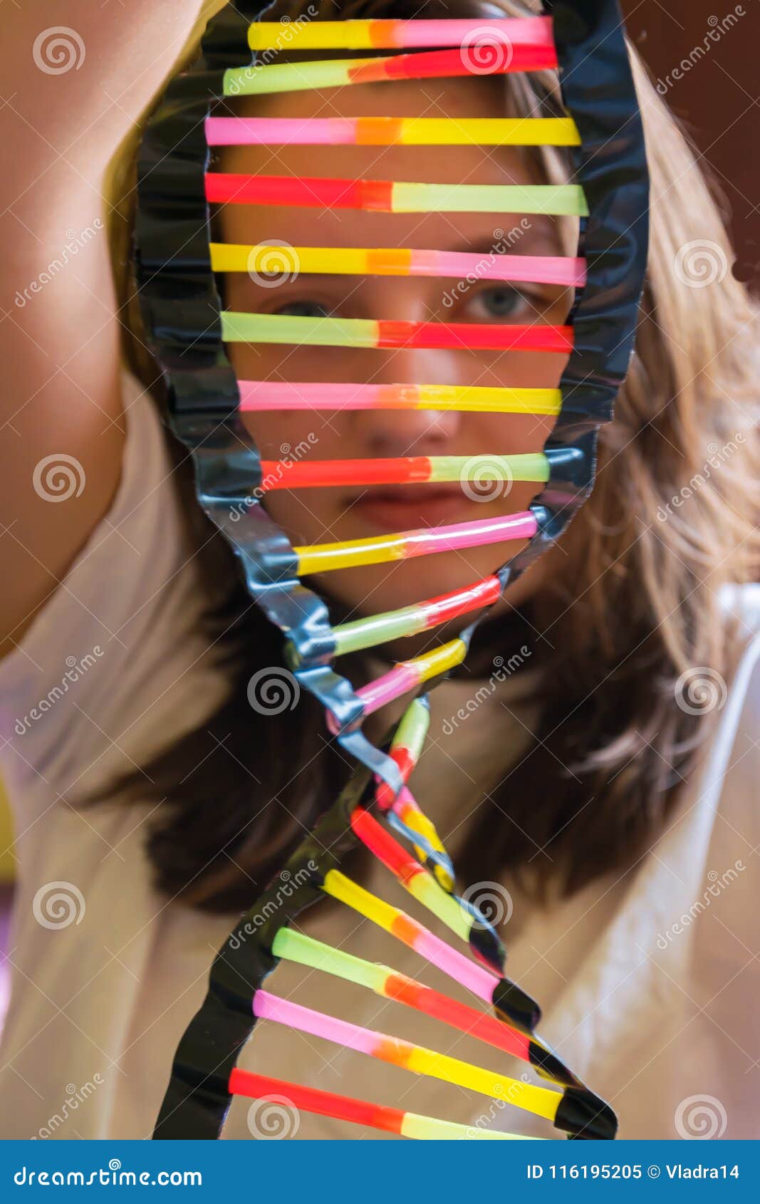 DNA Model Made from Plastic Straws Stock Image - Image of imagination ...
