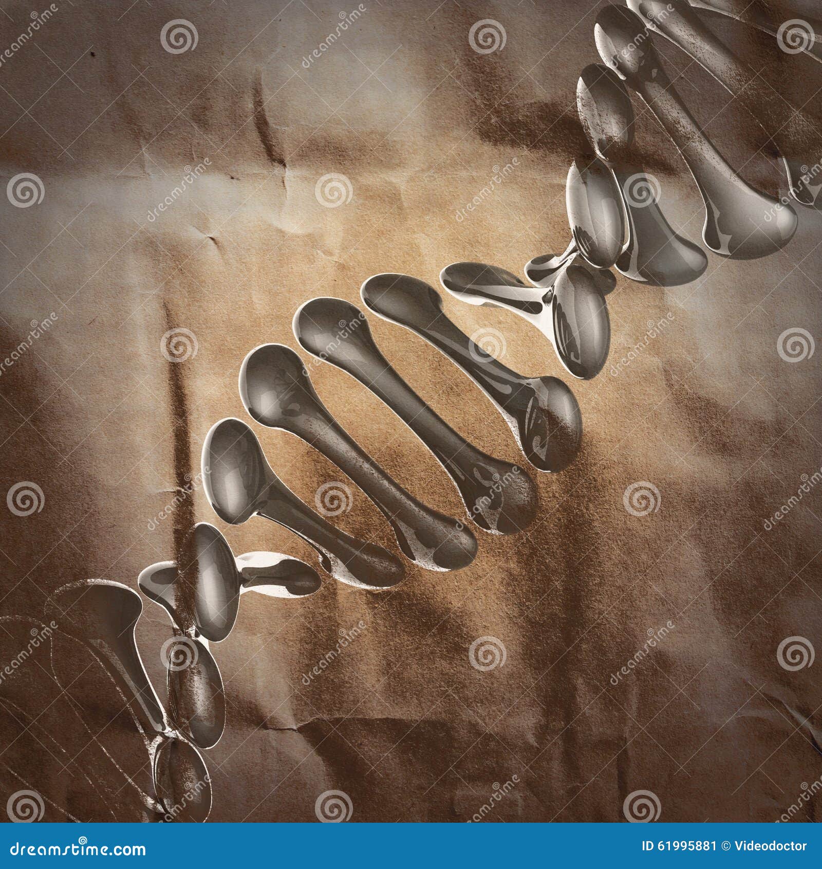 DNA model painted on paper stock image. Image of medical - 61995881