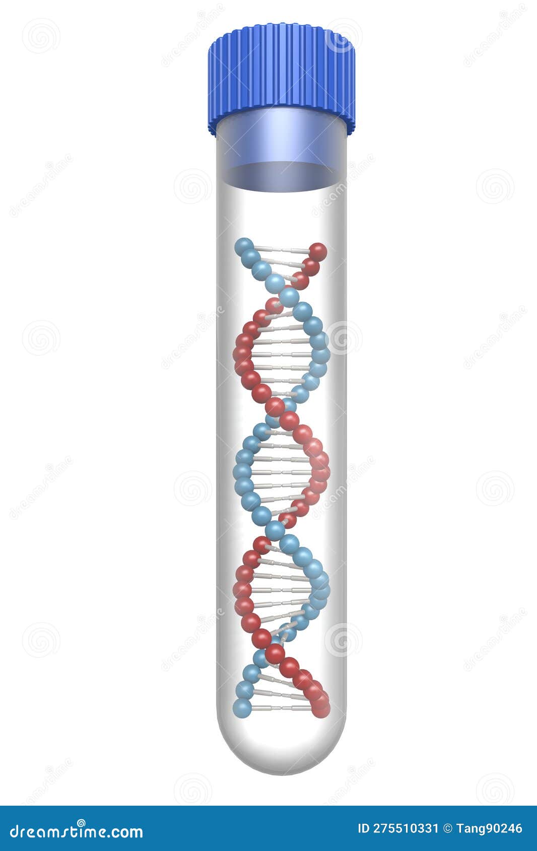 DNA model in the test tube stock illustration. Illustration of helix ...