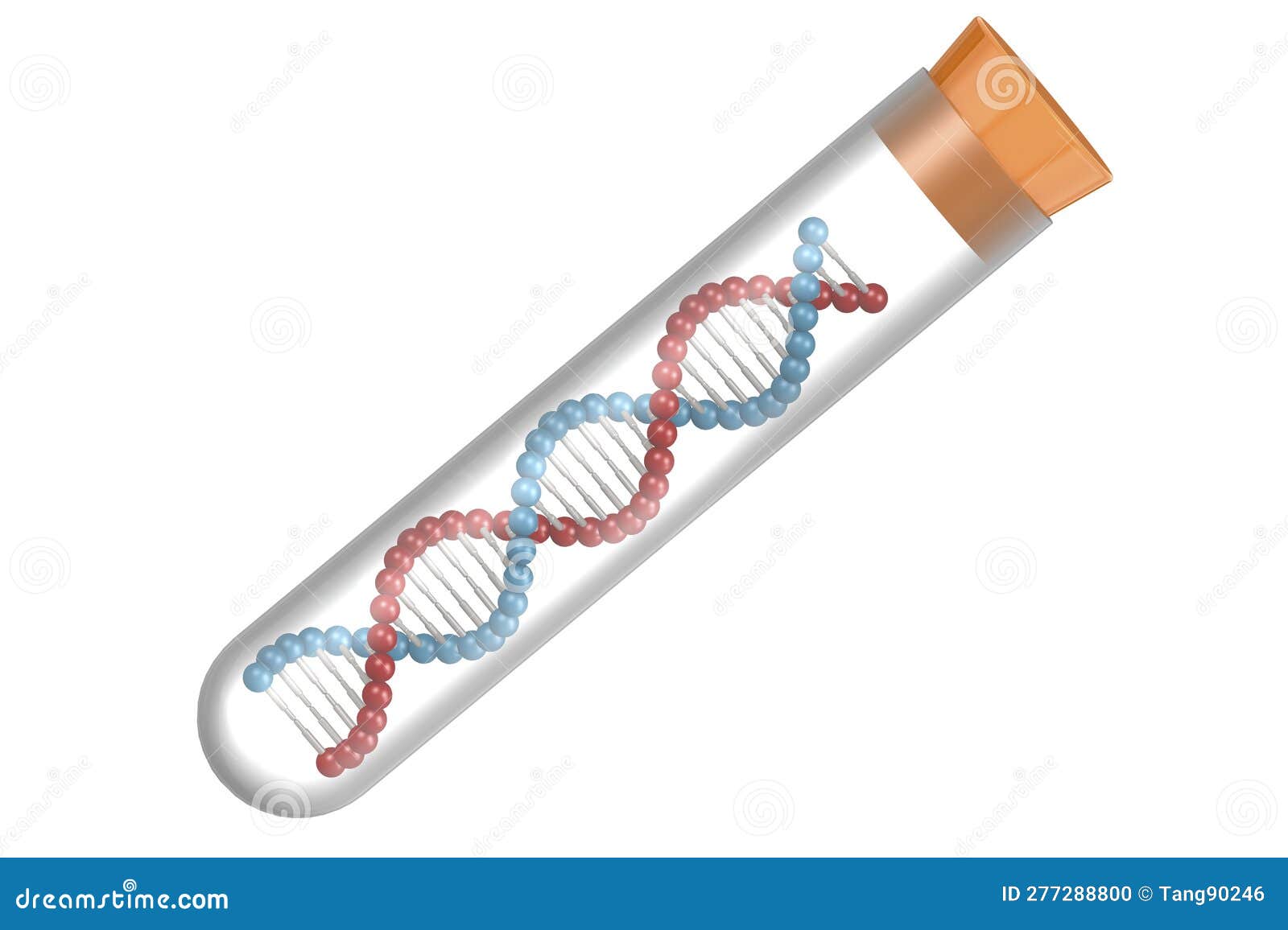 DNA model in the test tube stock illustration. Illustration of genome ...