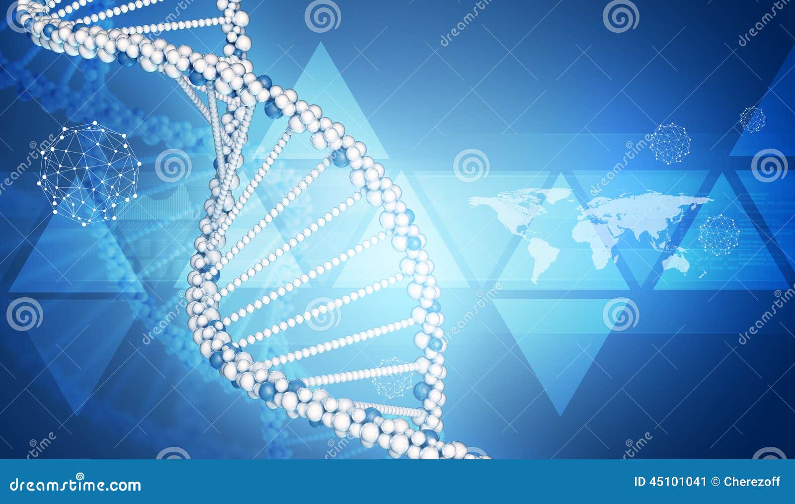 DNA Model With Blured Wire-frame Spheres Royalty-Free Stock Photo ...