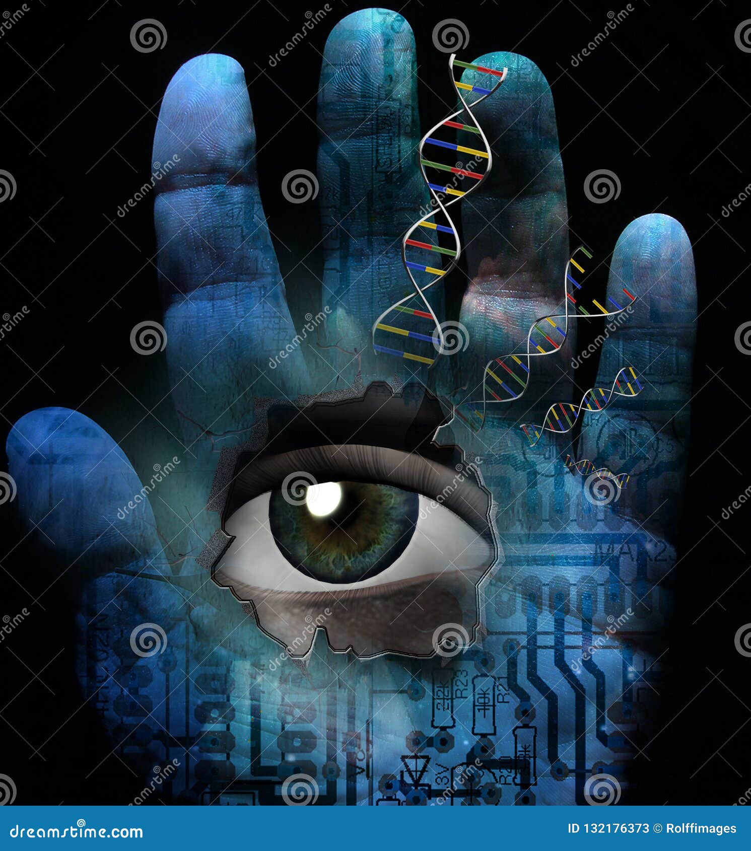DNA modifications stock illustration. Illustration of hand - 132176373