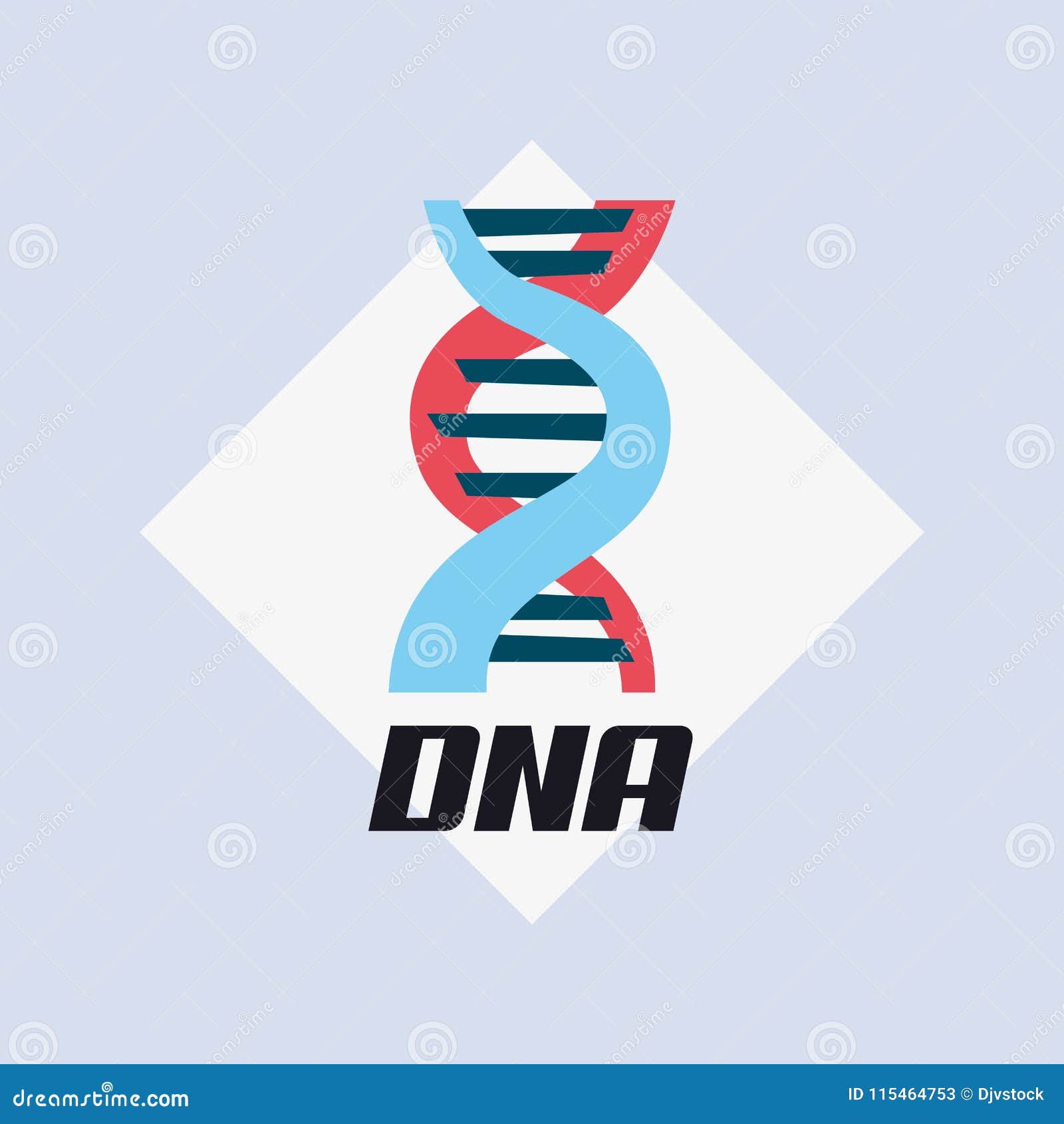 DNA molecula design stock vector. Illustration of gene - 115464753