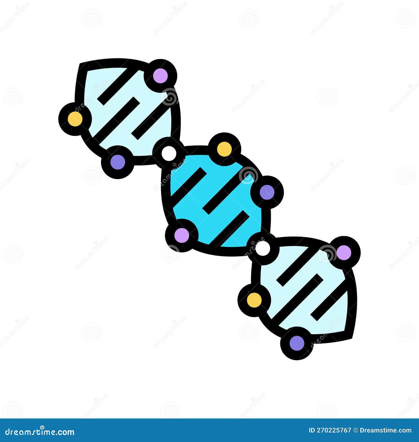 Dna Molecular Structure Color Icon Vector Illustration Stock Vector ...