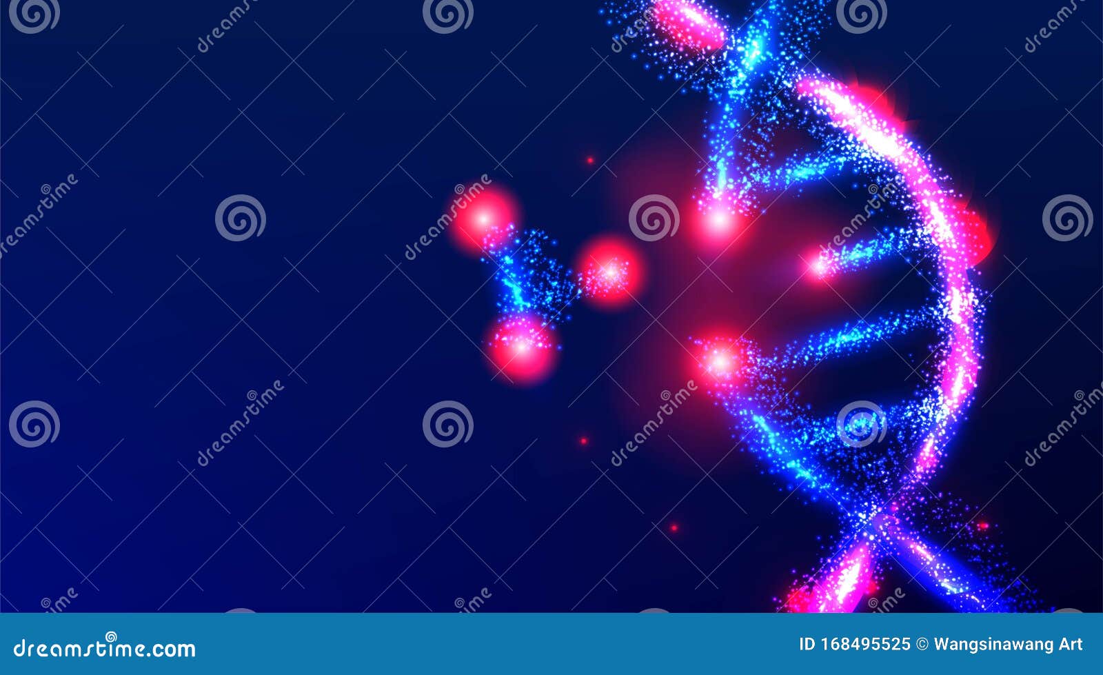 DNA, Molecule. Abstract Low Poly Wireframe Mesh Design. from Connecting ...