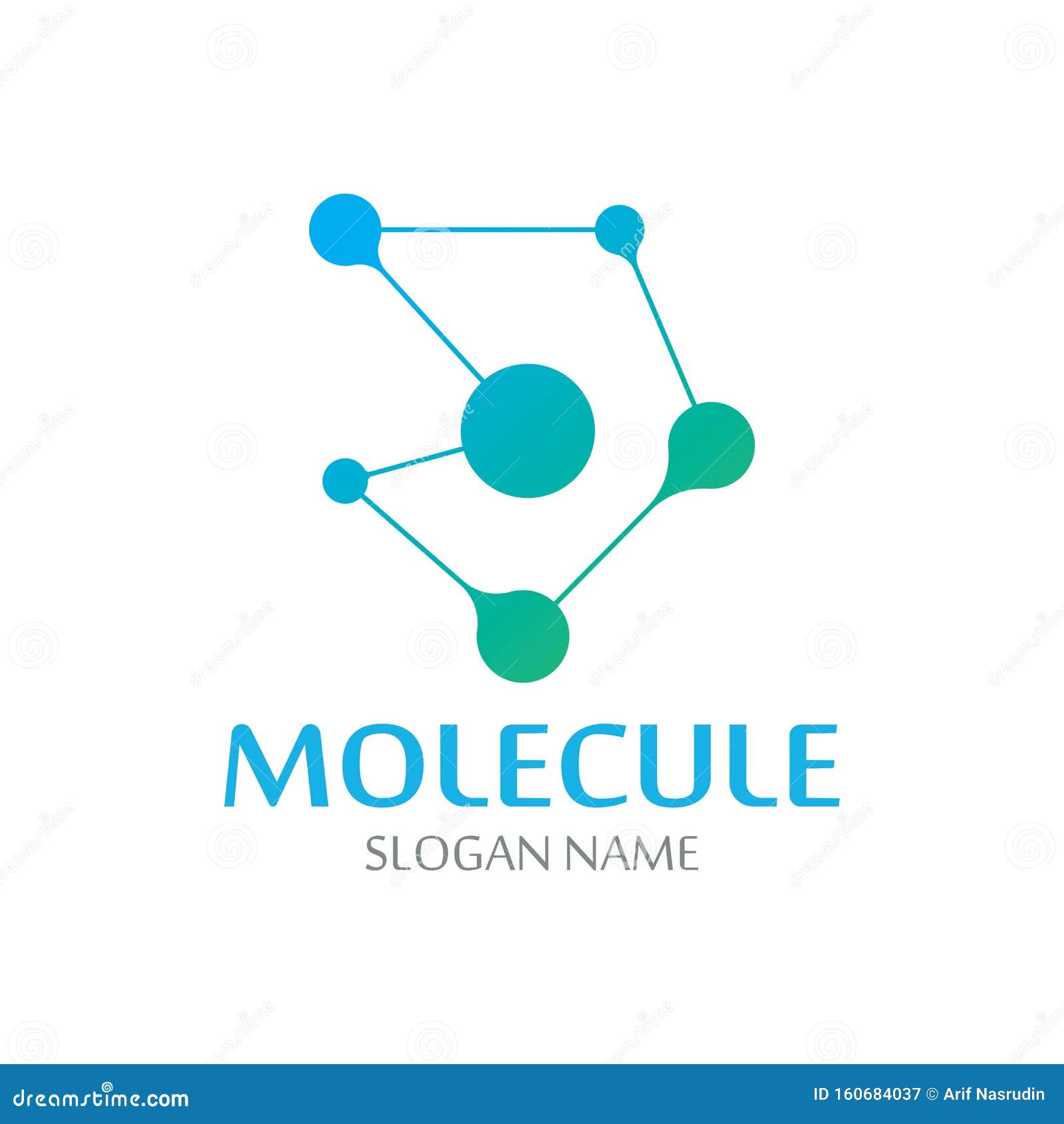 DNA Molecule Atom Logo Abstract Technology Design Vector Stock ...