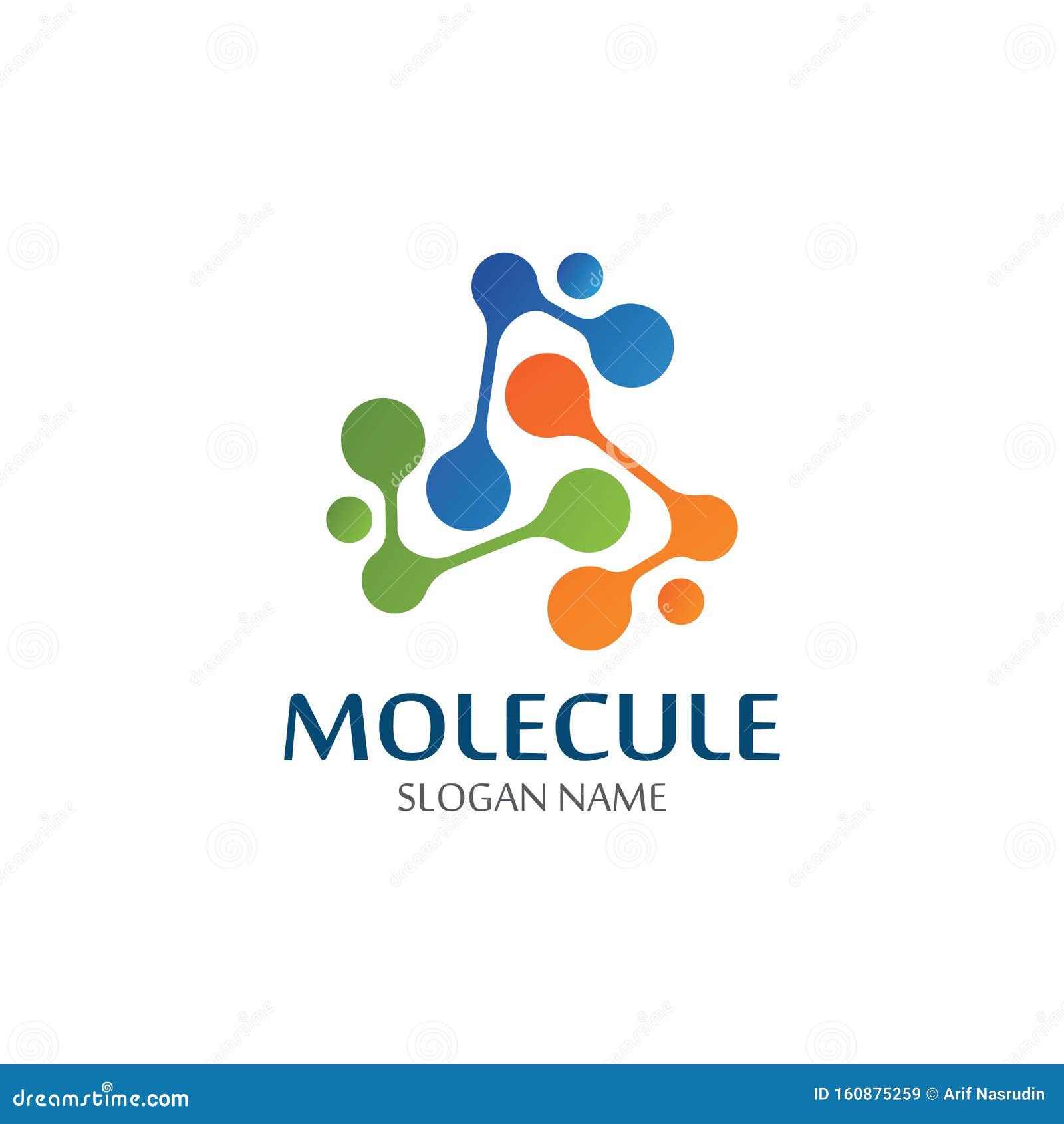 DNA Molecule Atom Logo Abstract Technology Design Vector Stock ...