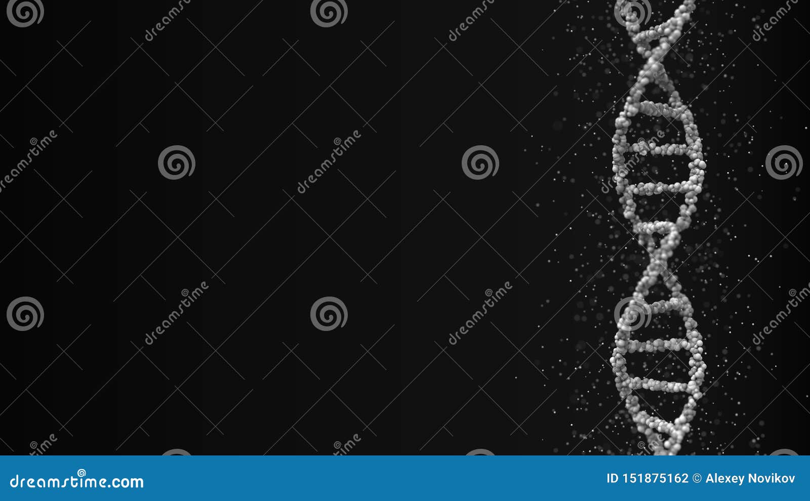 Conceptual 3D Rendering of Gray DNA Molecule Model Stock Illustration ...