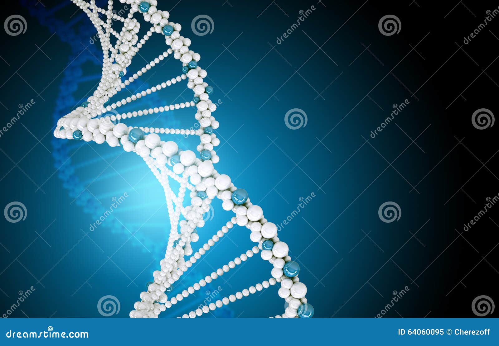DNA molecule on blue stock illustration. Illustration of biotechnology ...