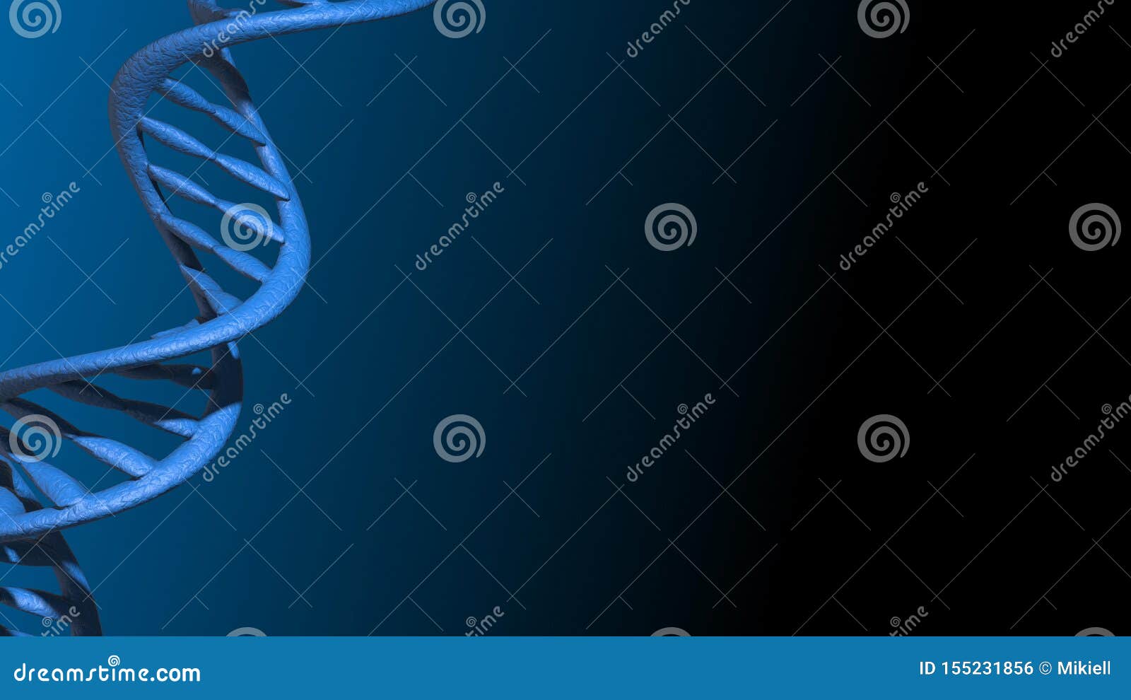 Blue DNA molecule stock illustration. Illustration of chromosomal ...