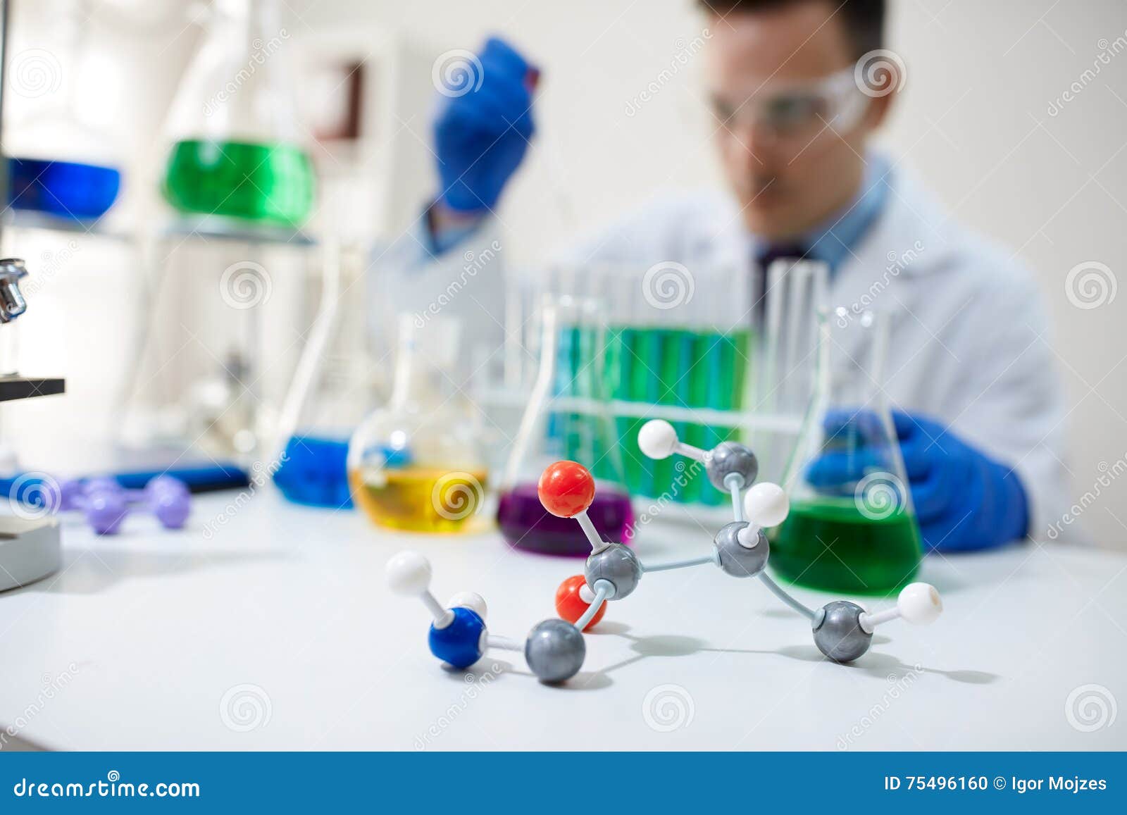 DNA, Molecule, Chemistry In Laboratory Lab Test Stock Photography ...