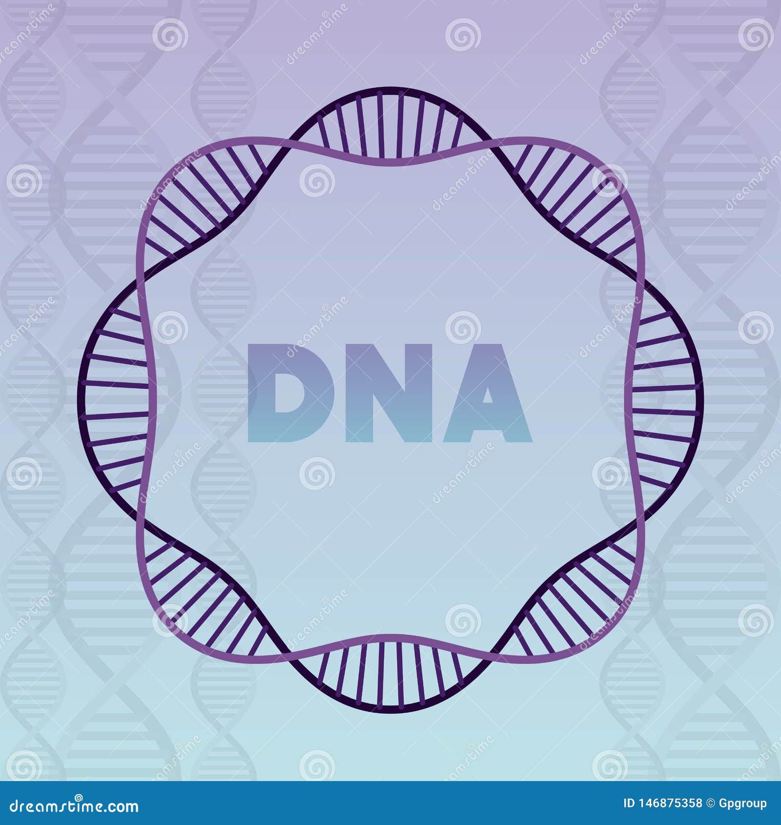 Dna Molecule Circular Structure Stock Vector - Illustration of chemical ...