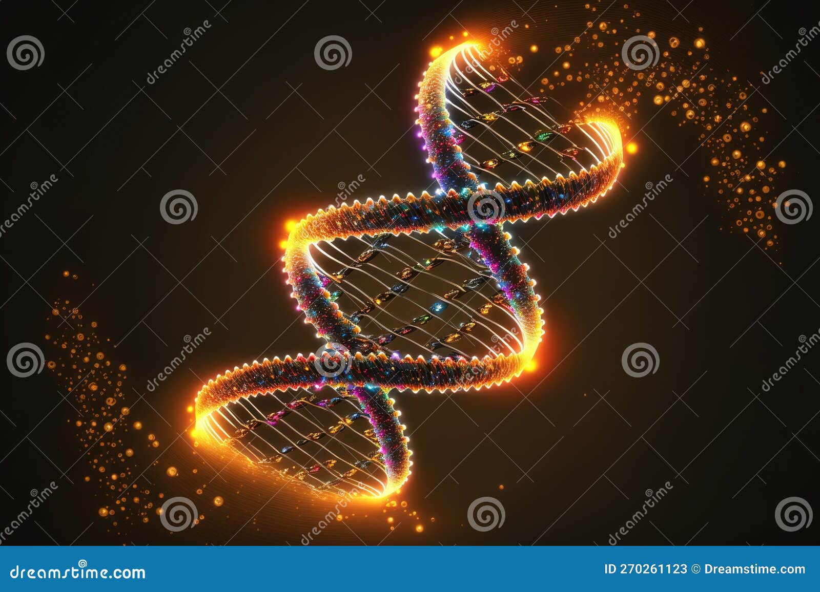 DNA Molecule Composition. Double Helix of DNA Stock Illustration ...